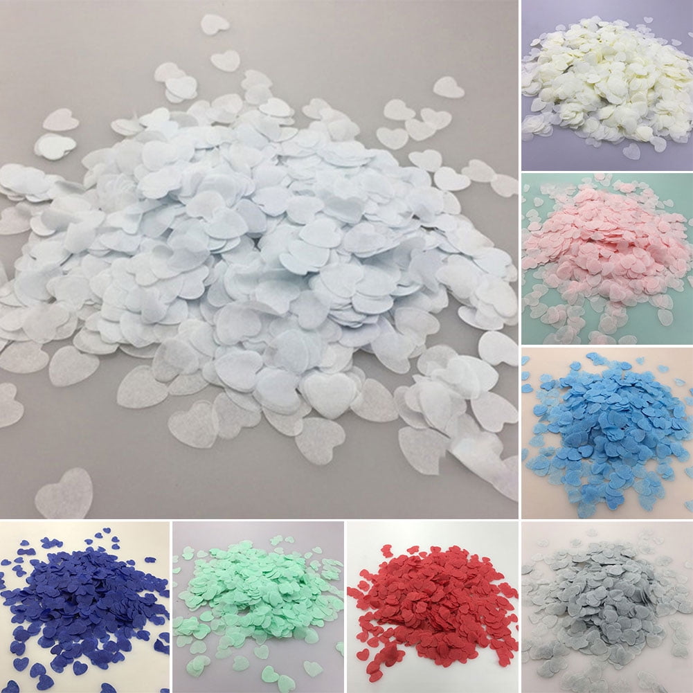 SUSUchens 1.5cm Heart Shape Paper Confetti DIY Birthday Wedding Party ...