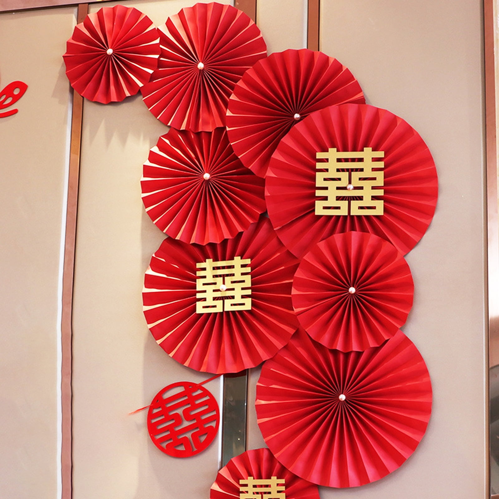 SUSUchens 1 Set Attractive Paper Fan Add Atmospheres Thick Easy ...