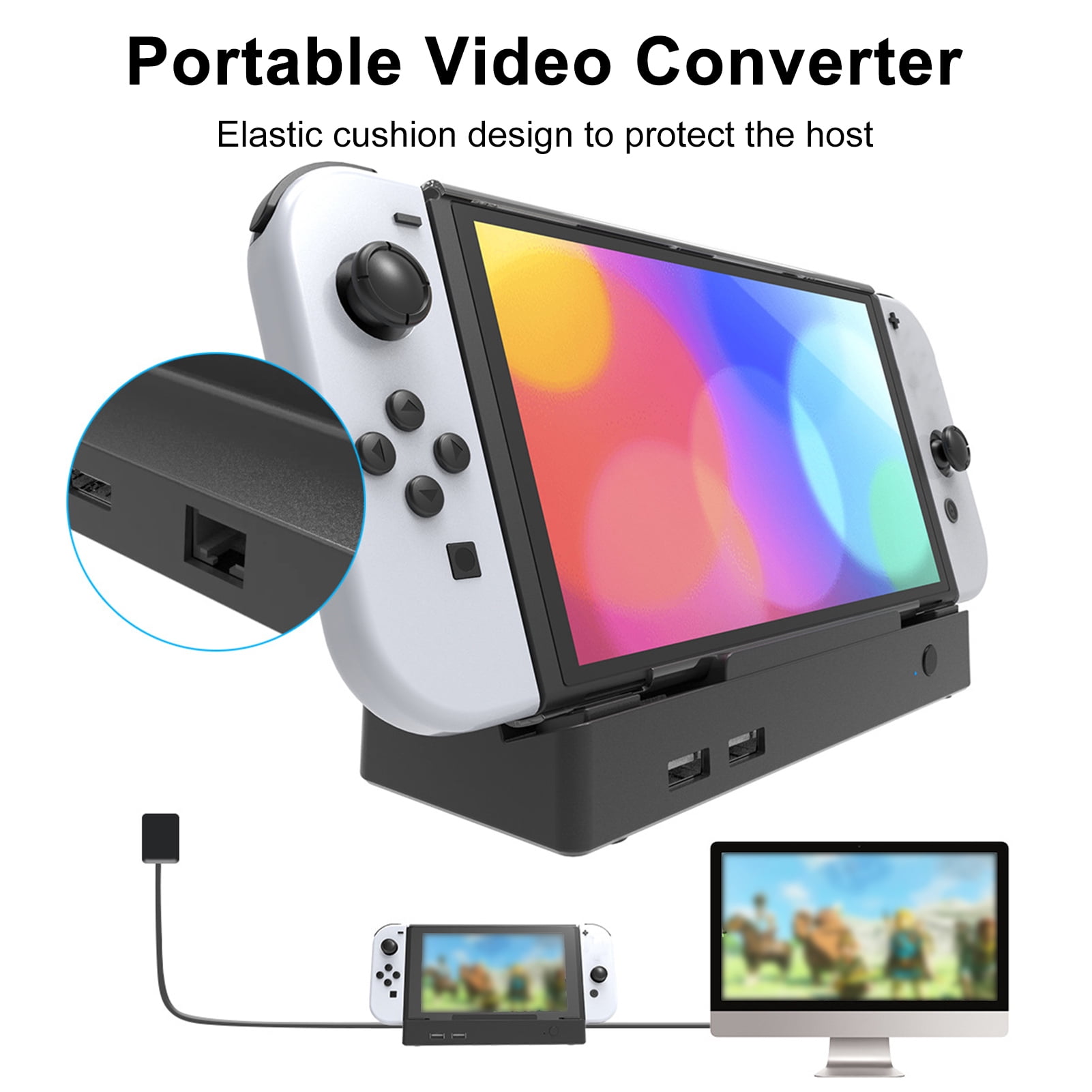 SUSUchens 1 Set Video Converter Multifunction Charging Dock Compatible ...
