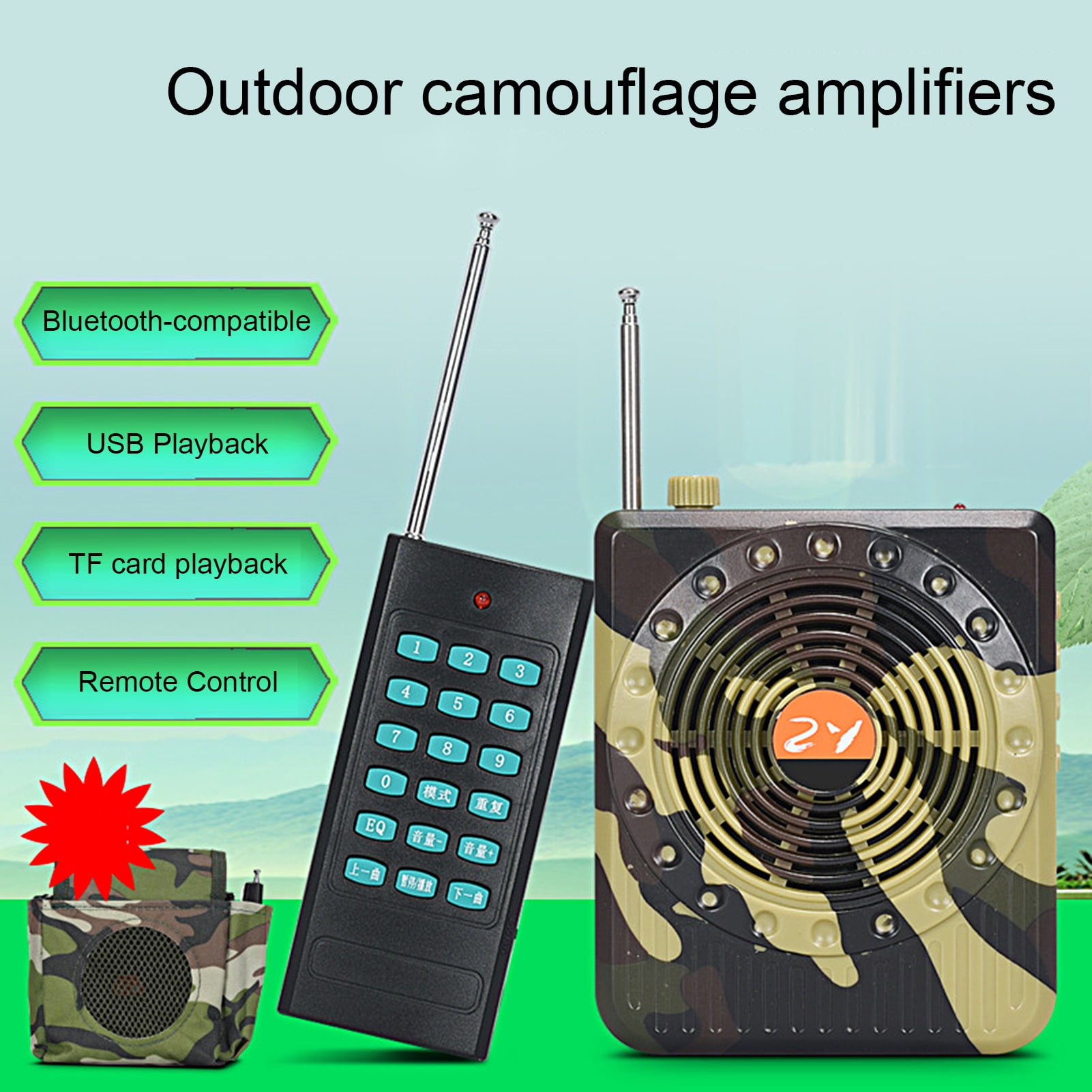 SUSUchens 1 Wireless Loudspeaker Remote Control 1000 Meters Coverage ...