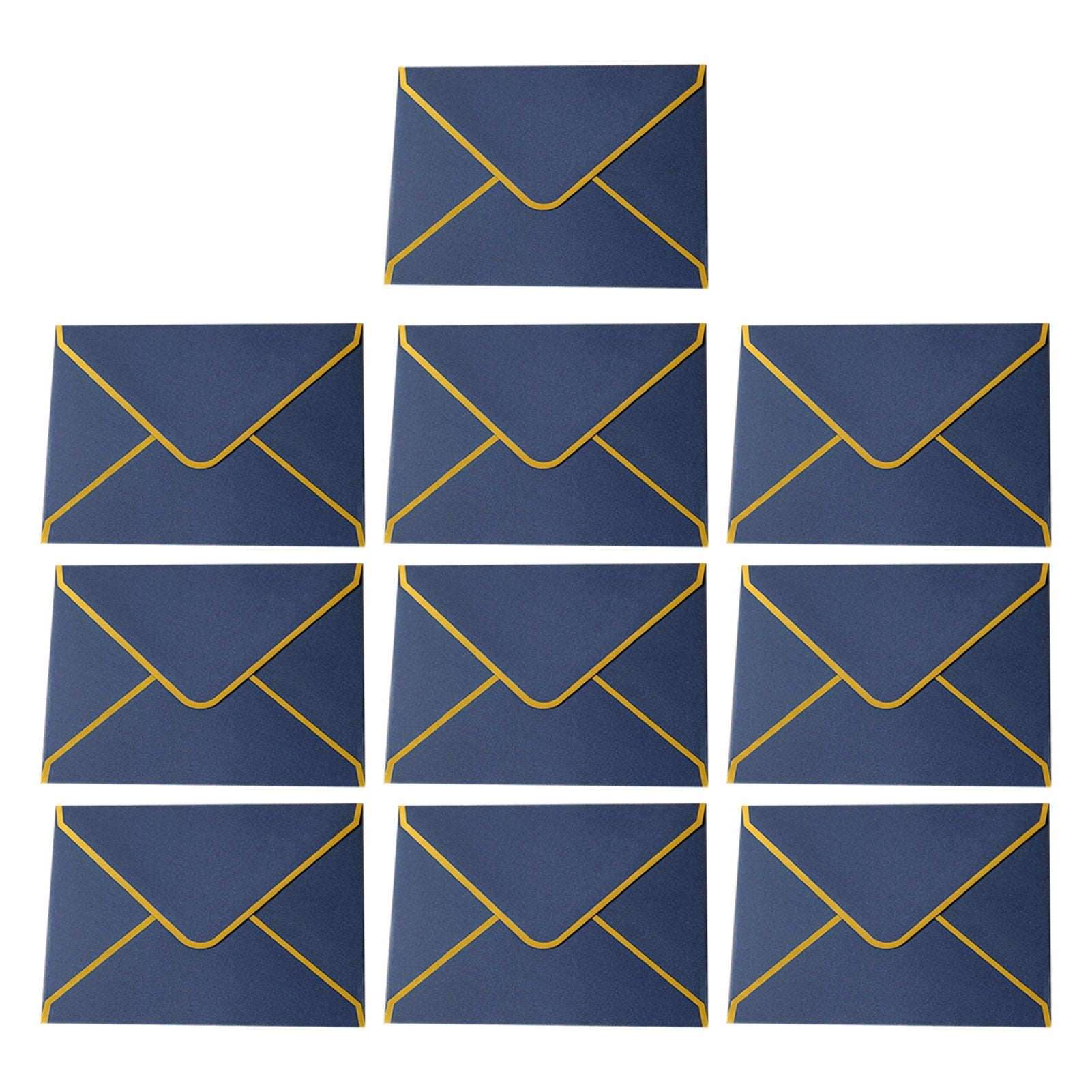 SUSUchens 10Pcs Hot Stamping Envelope Golden Border Blanks V-Flap ...