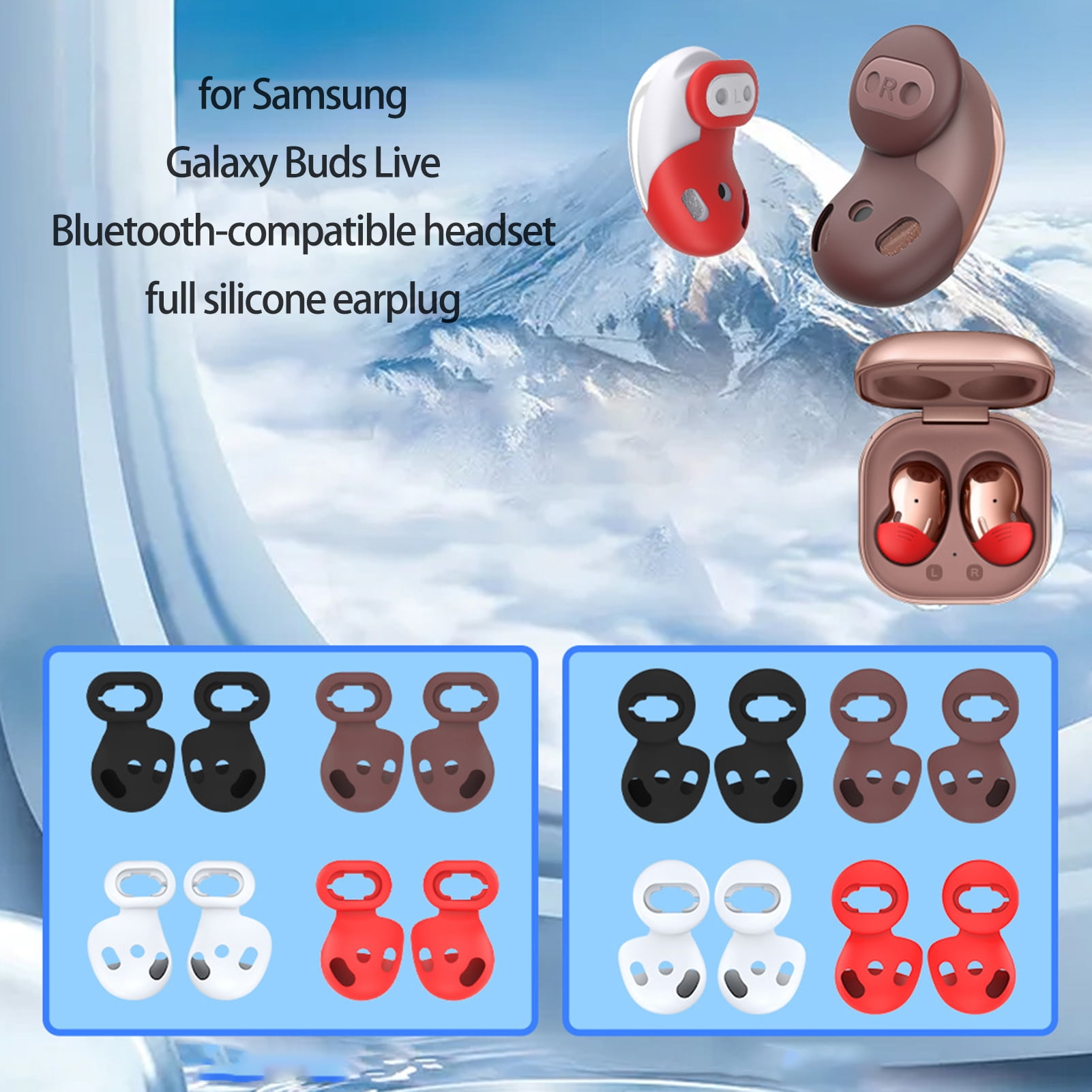 SUSUchens 16Pcs Earbud Covers Precise Hole Full Wrap Protect Silicone ...