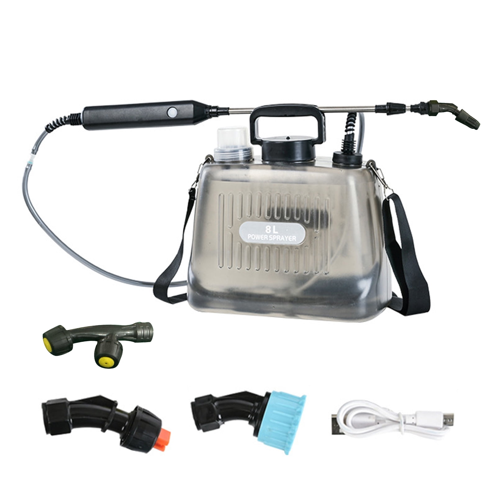 SUSUchens 2 Gallon Electric Garden Sprayer with Telescopic Wand Self ...
