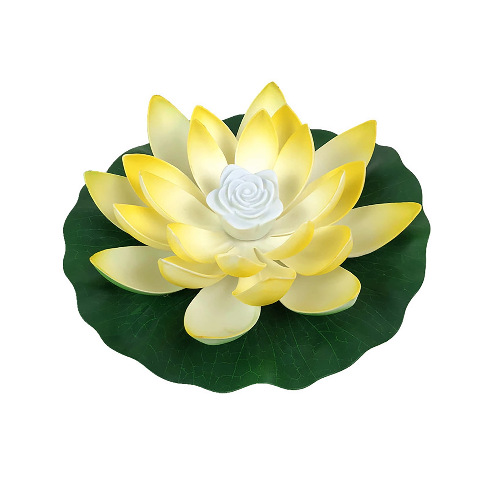 SUSUchens 28cm Fake Lotus Flower LED Swimming Pool Garden Pond Floating ...