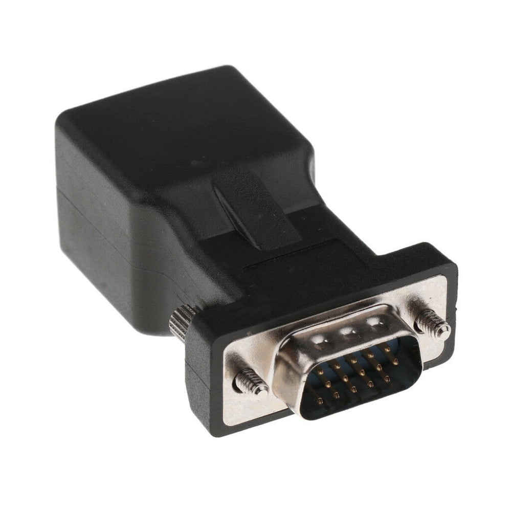 SUSUchens 2Pcs 15 Pin VGA Male to RJ45 Female Ethernet Adapter ...