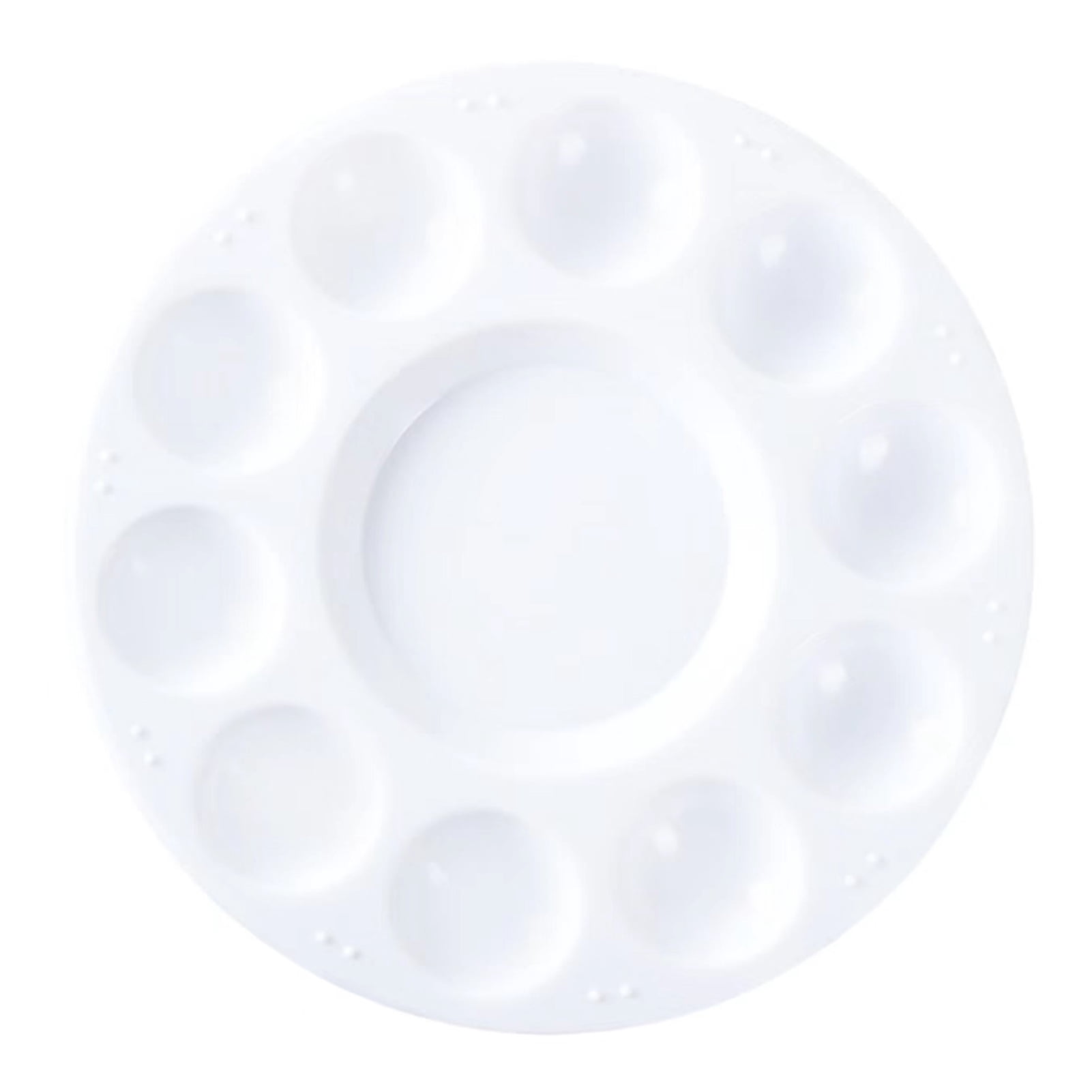 SUSUchens 2Pcs 17CM Paint Palette 11 Wells Round Non-stick Easy Clean ...