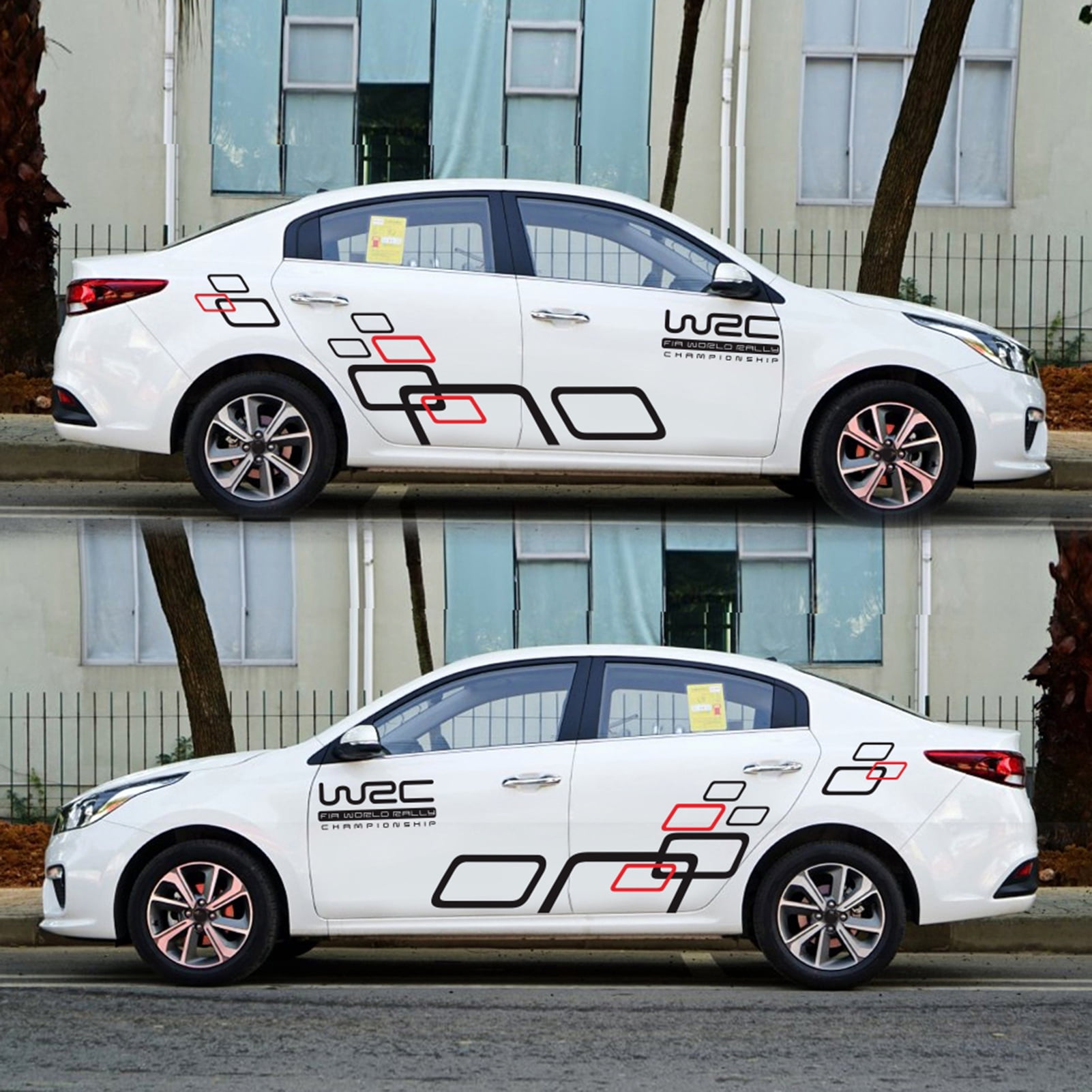 Taosunzt 2Pcs Car Decal Geometric Figure Fine Workmanship Irregular DIY ...