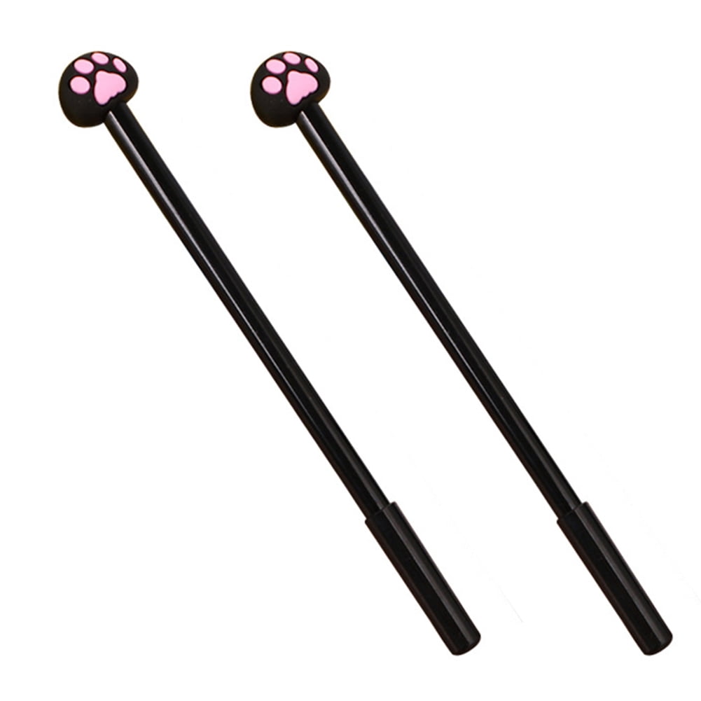SUSUchens 2Pcs Cute Cat Paw Ink Gel Pen Writing Marker Student Office ...