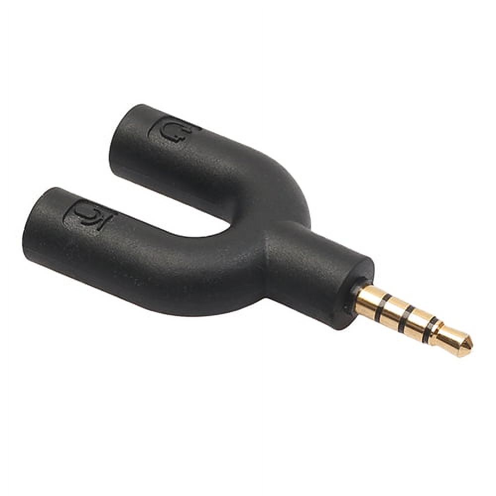 SUSUchens 3.5mm Earphone Microphone Adapter U Shape Audio Converter ...