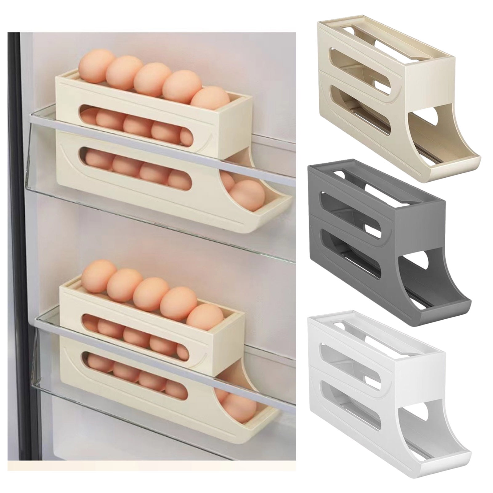 SUSUchens 3 Tiers Fridge Egg Holder Large Capacity BPA Free Versatile ...