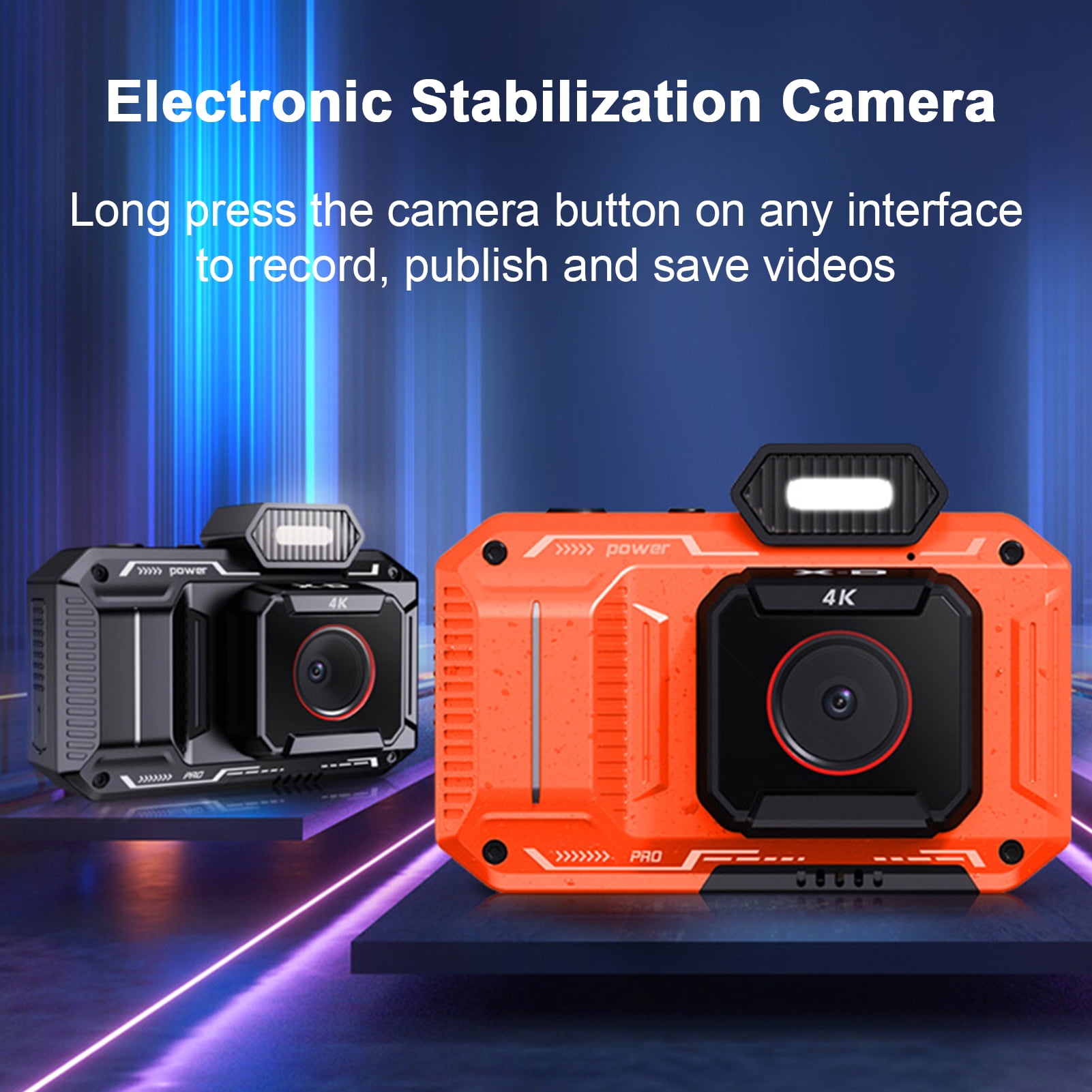 SUSUchens 4K HD-compatible Dual Camera IPS Screen SLR Camera with Night ...