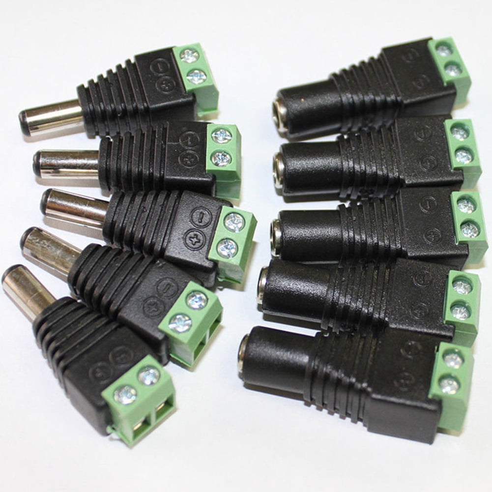 SUSUchens 5 Pcs 12V DC Power Supply Plug Adapter Connector for 5050 ...