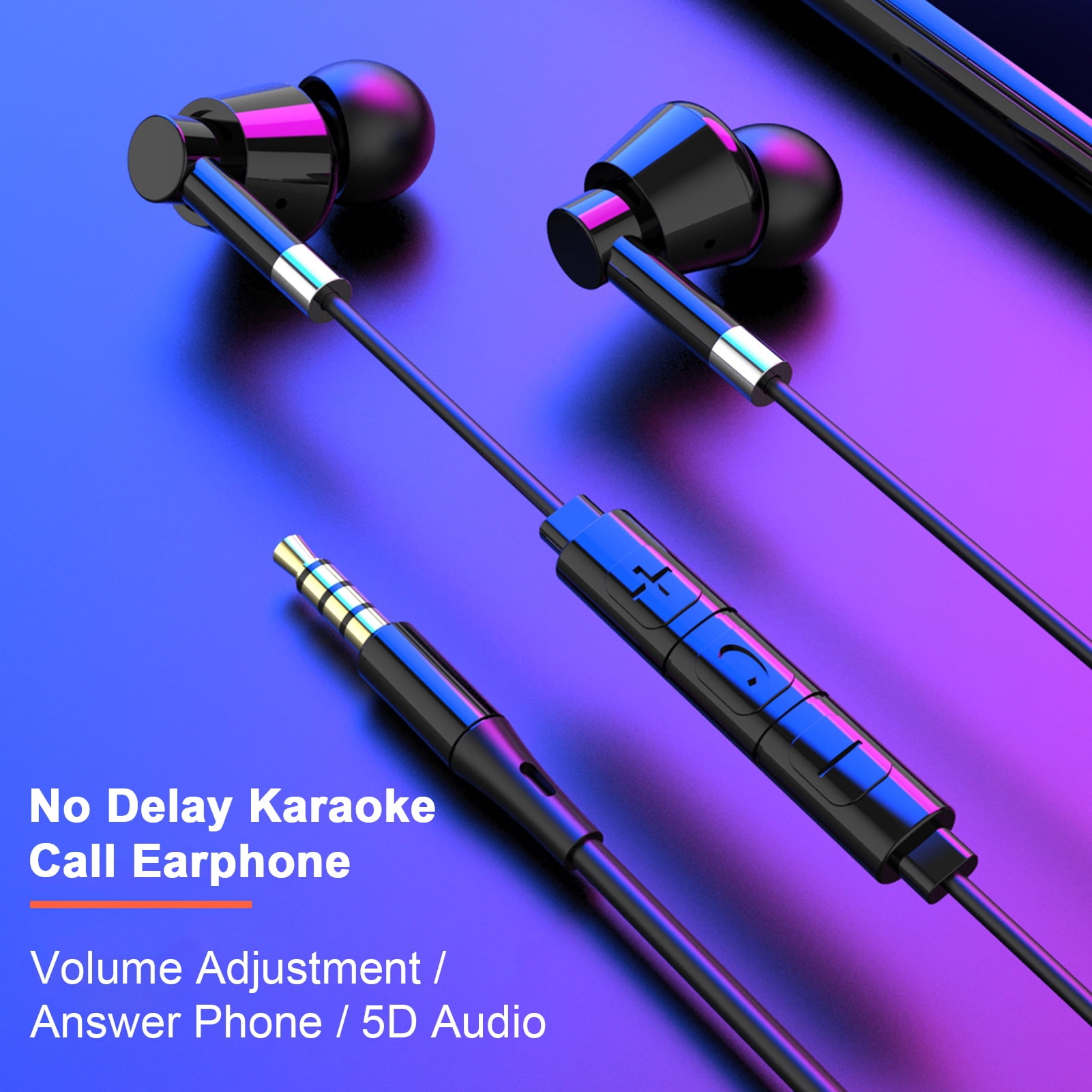 SUSUchens 5D Wired Gaming Earbuds with 10MM Dynamic Unit Bio-Fiber ...