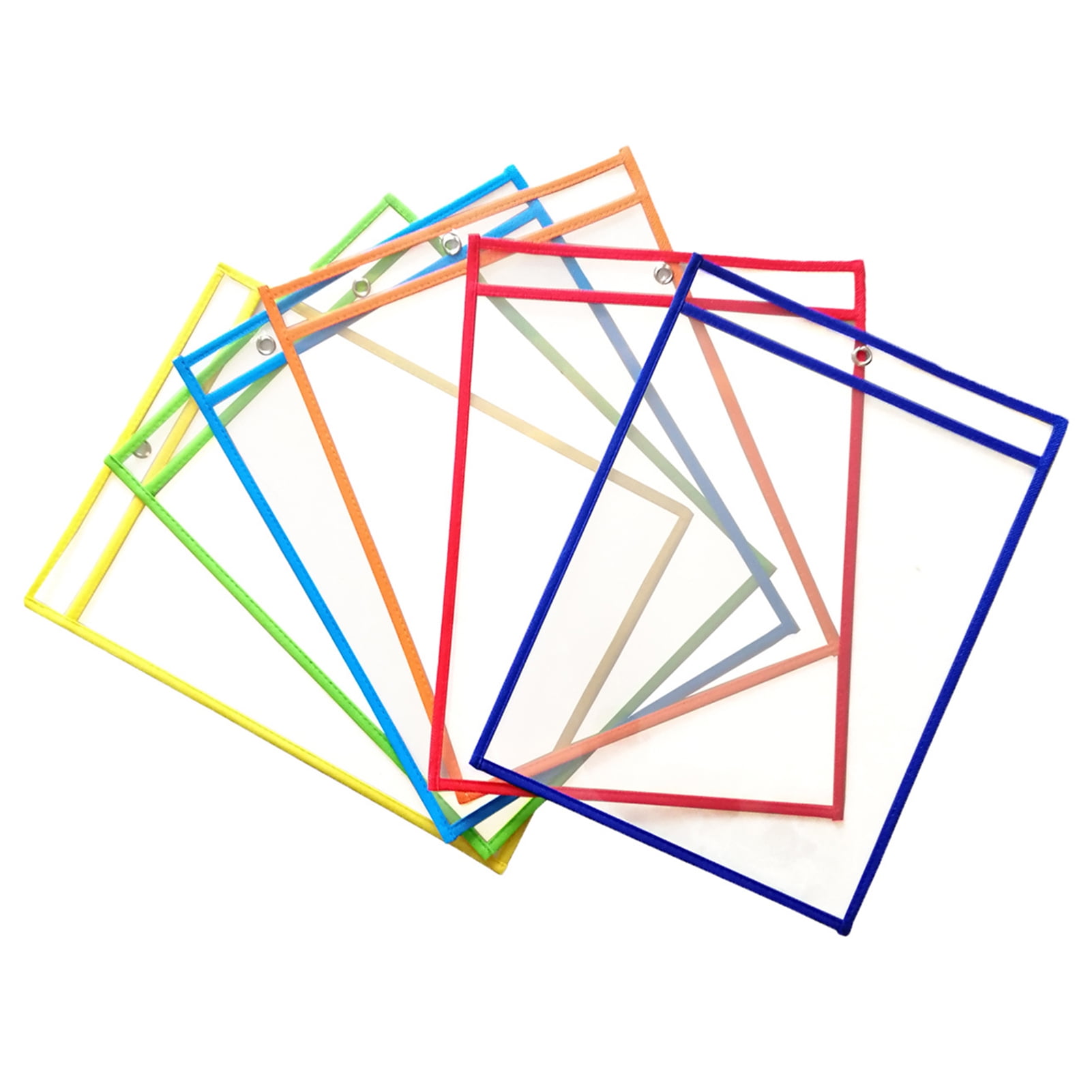 SUSUchens 6Pcs Dry Erase Pockets Reusable Smooth Writing Transparent ...