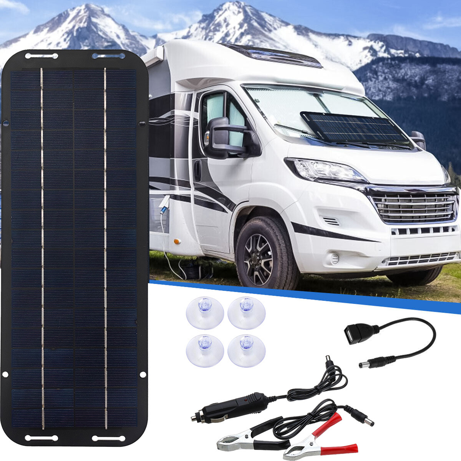 SUSUchens 6W Portable Solar Panel Charger Waterproof Battery-Free High ...