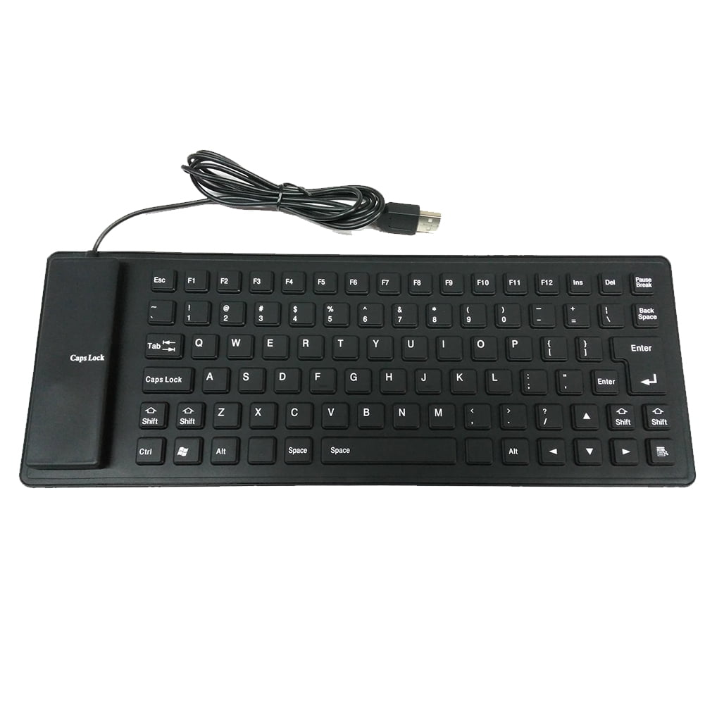 SUSUchens 85 Keys USB Wired Waterproof Folding Silicone Keyboard for PC ...