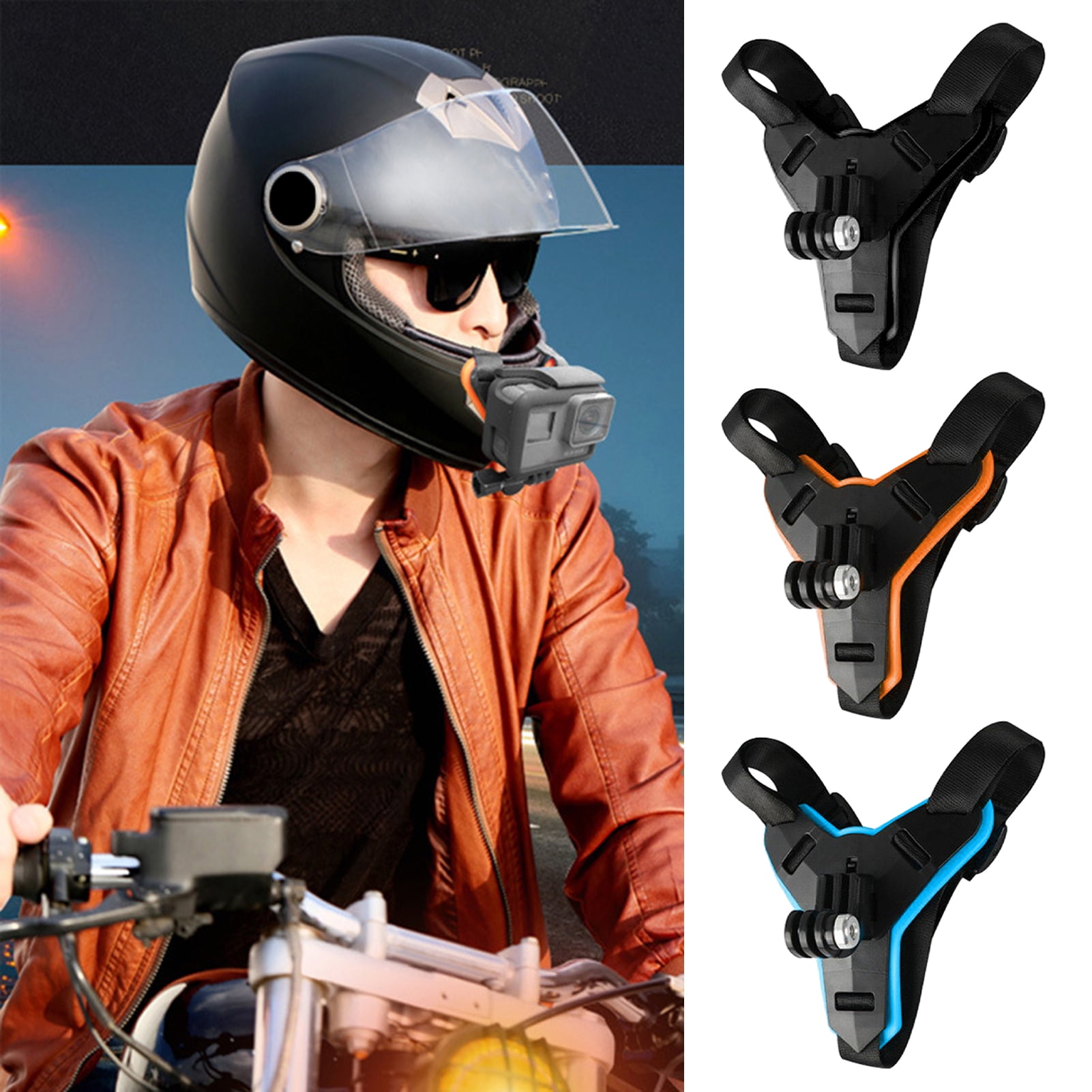SUSUchens Action Camera Bracket Adjustable Easy Install Helmet Chin ...