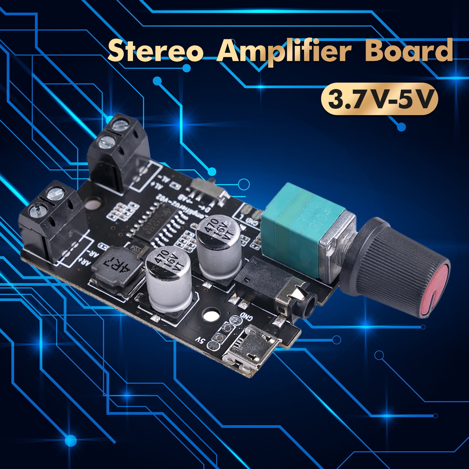 SUSUchens Amplifier Board Quick Response Stable Output Plug Play Stereo ...