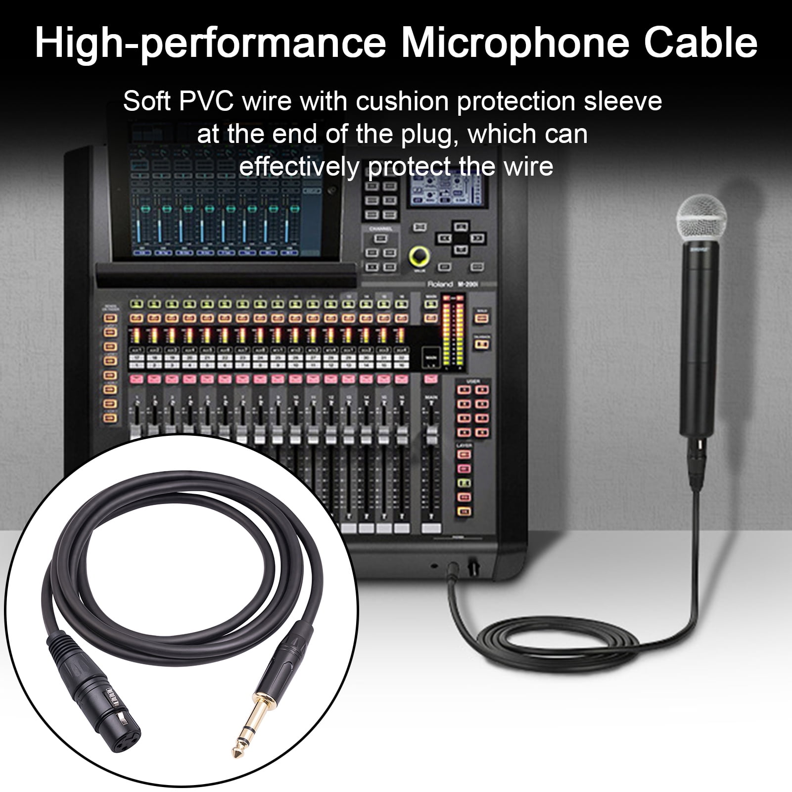 SUSUchens Audio Line Supports 48V Power 1 4 TRS 6 35mm Male to 3 pin ...
