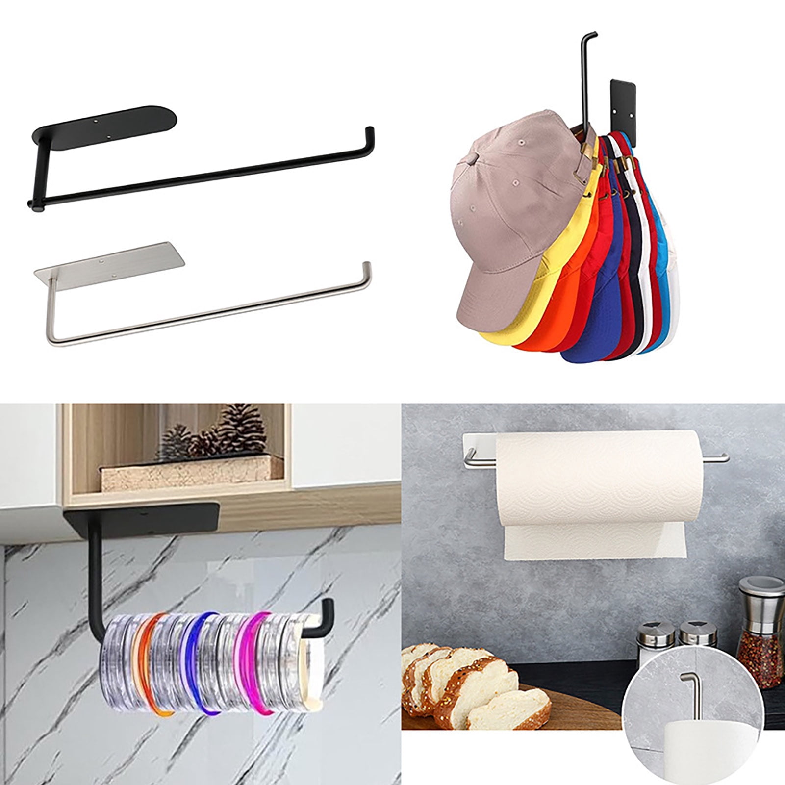 SUSUchens Baseball Hat Organizer Horizontal with Sticky Tape Anti-drop ...