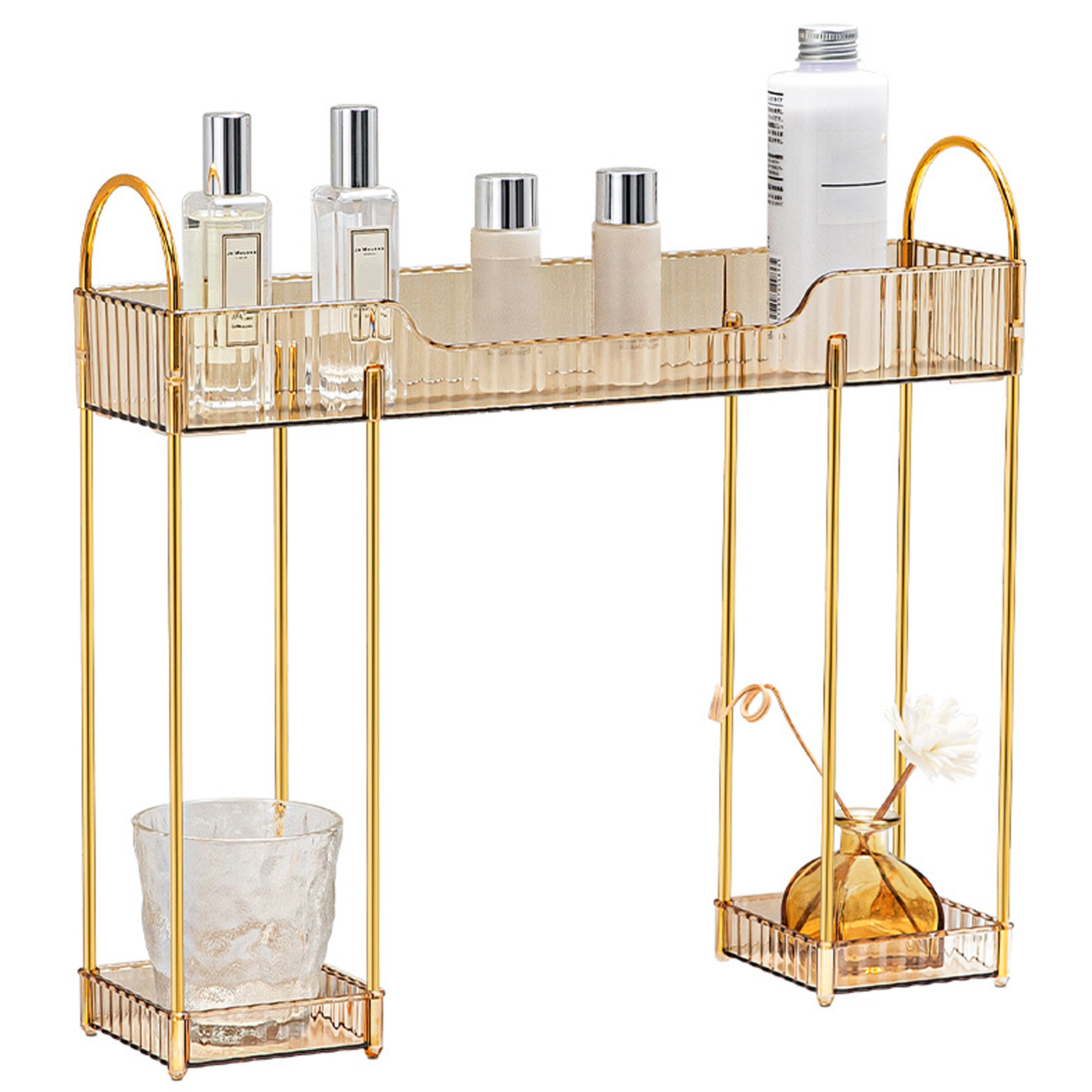 SUSUchens Bathroom Storage Rack Double Tiers Detachable Stable ...