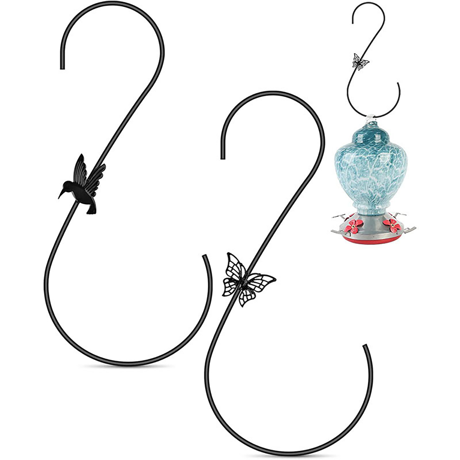 SUSUchens Bird Feeder Hook S-shaped Hanging Hook Great Load Bearing ...