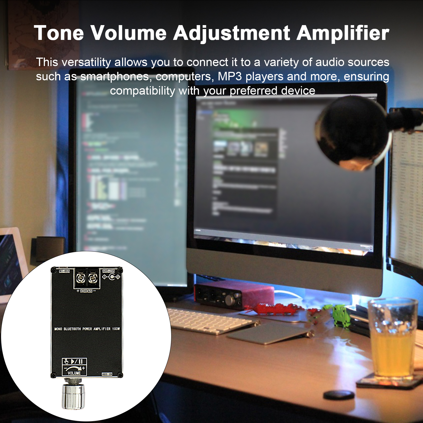 SUSUchens Bluetooth-compatible Audio Power Amplifier Module Rich Sound ...