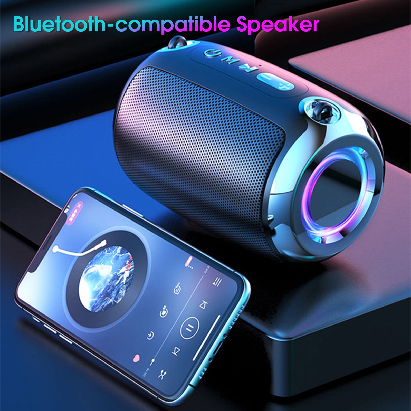 SUSUchens Bluetooth-compatible Speaker Multifunctional HiFi Stereo LED ...