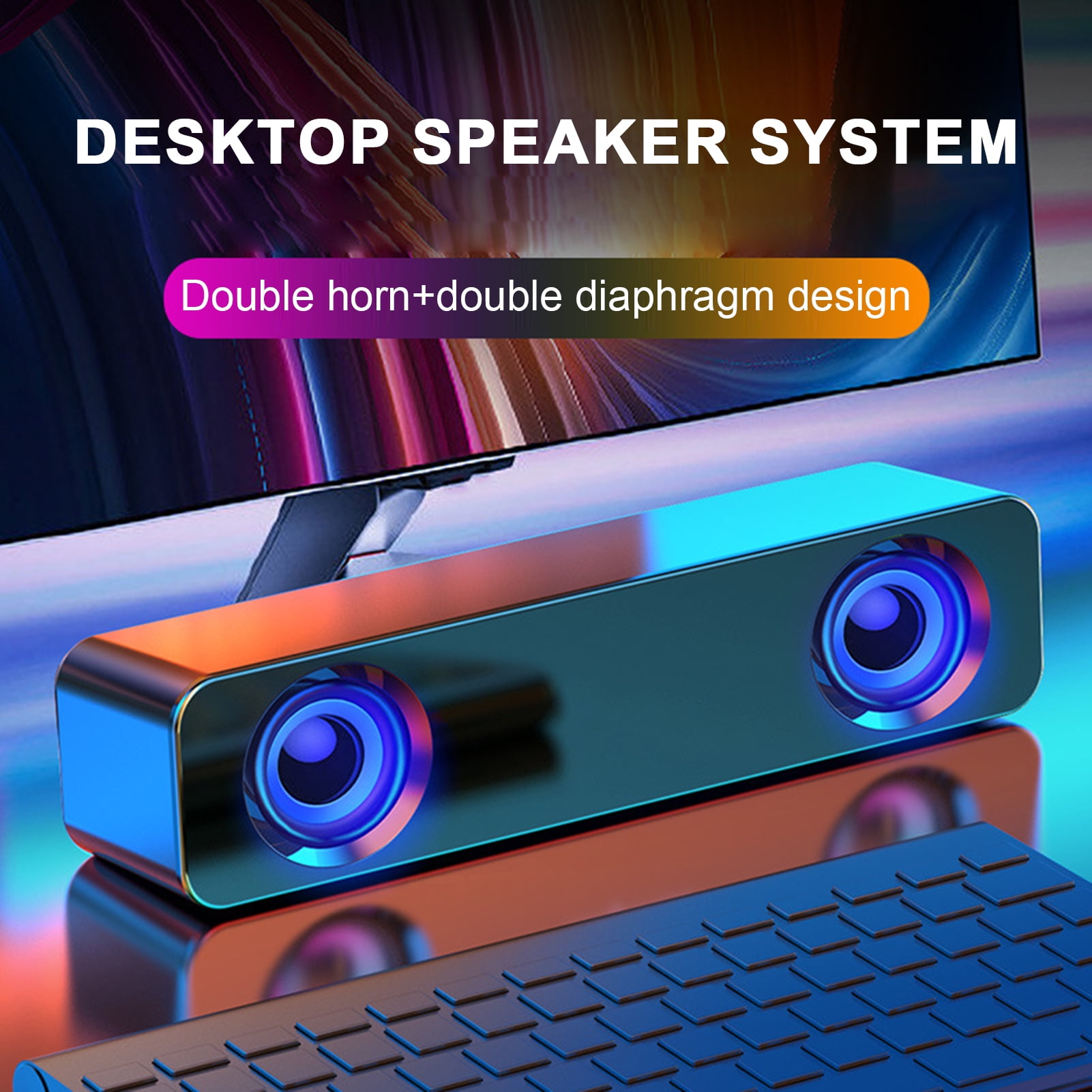 SUSUchens Bluetooth compatible Speaker Music with Light Stable ...