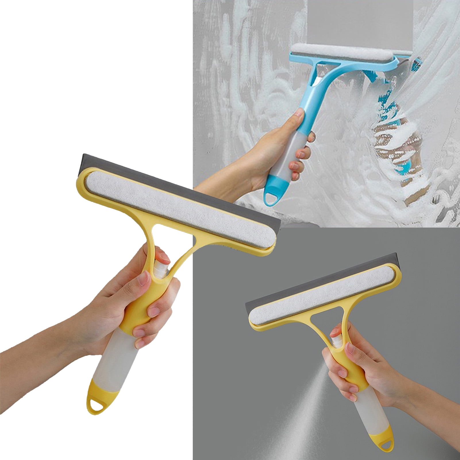 SUSUchens Car Window Squeegee 3-in-1 Glass Cleaner Spray Wipe Scraper ...