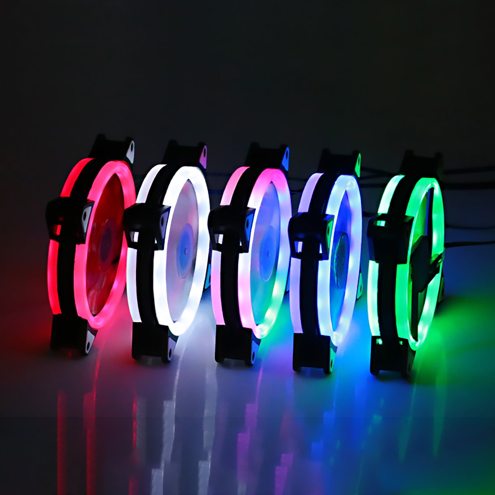 SUSUchens Case Fan Mute Big Air Flow 12cm RGB Lights PC Cooling Fan for ...