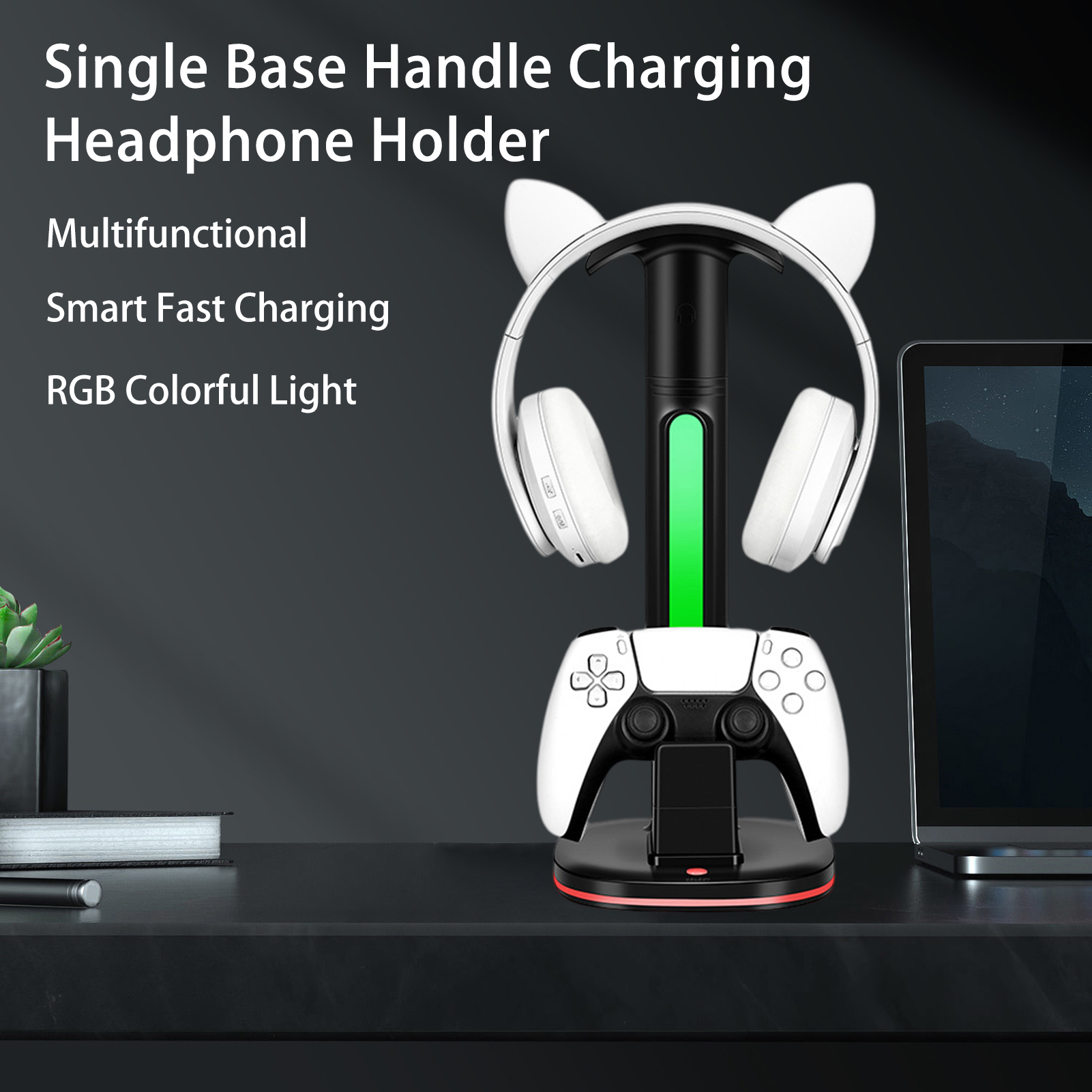 SUSUchens Charging Dock Station with Headsets Storage Rack Vertical ...