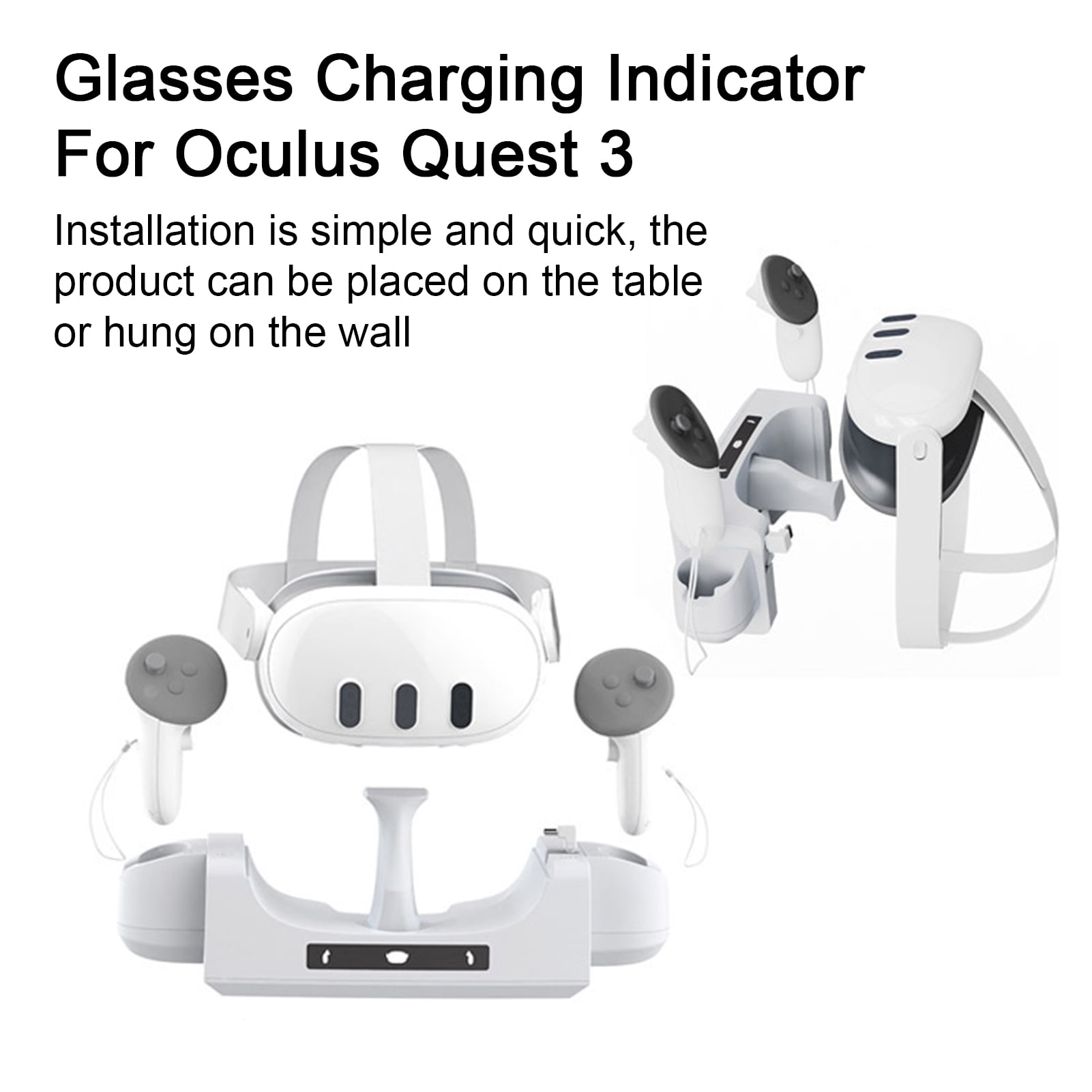 SUSUchens Charging Dock VR Headset Storage Rack with Indicator Light ...