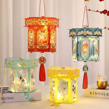 SUSUchens Chinese Lucky Fish Lantern Handmade Paper Lantern with LED ...