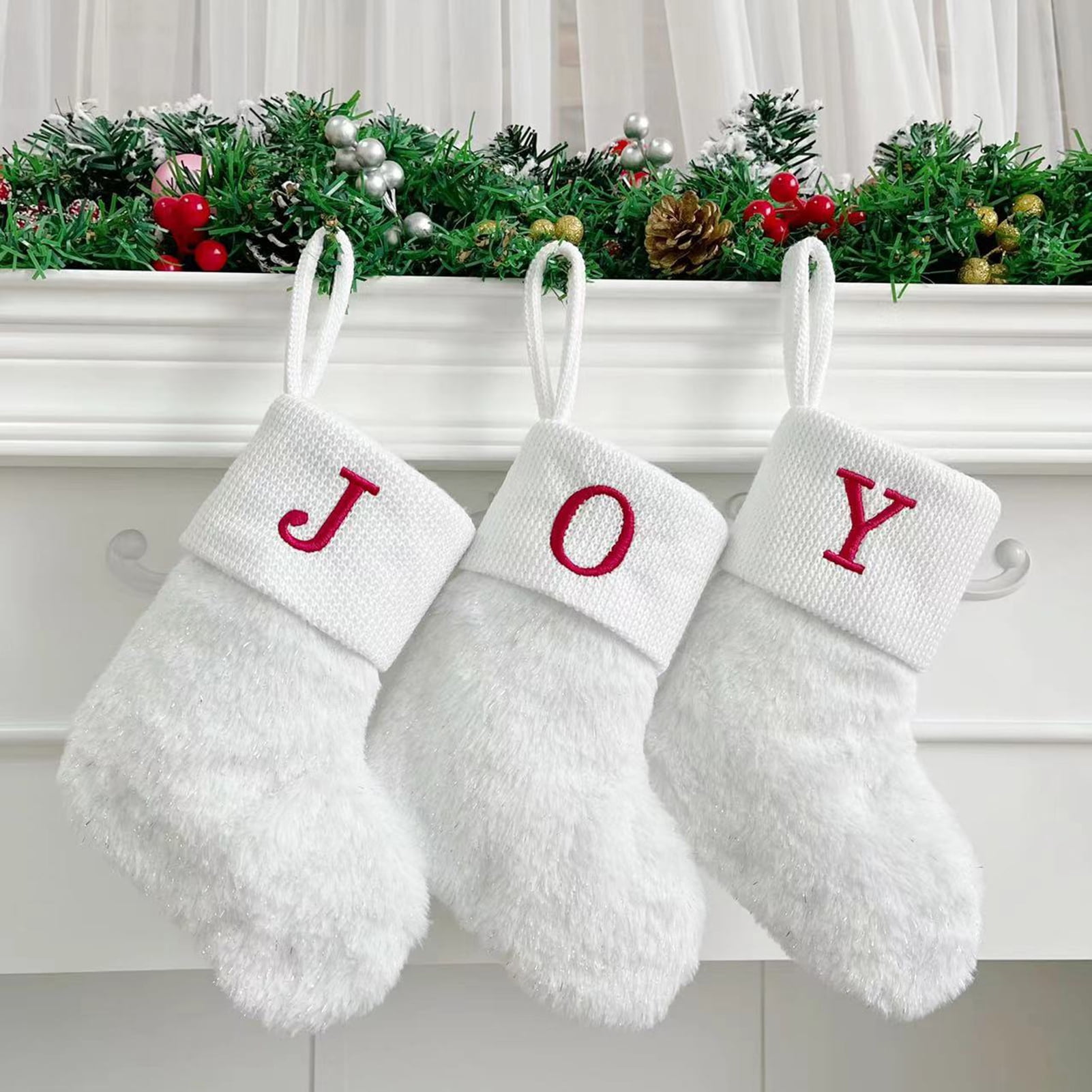 SUSUchens Christmas Stocking Fine Workmanship Letter Print Durable ...