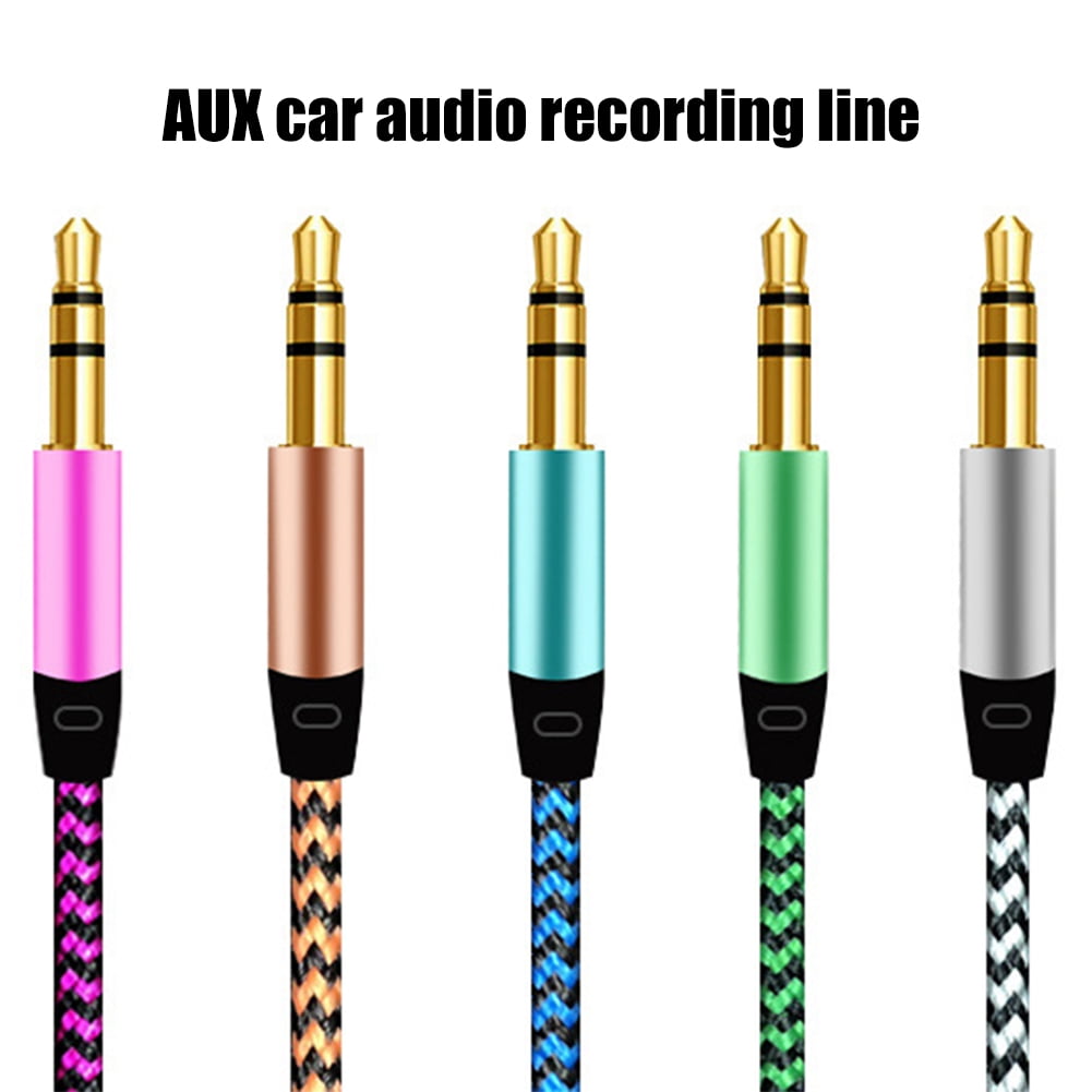 SUSUchens Colorful Braided Wire Metal 3.5mm Male to Male AUX Car Audio ...