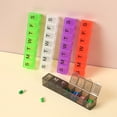 SUSUchens Compartmented Pill Box 7 Grids Weekly Transparent Cover Date ...
