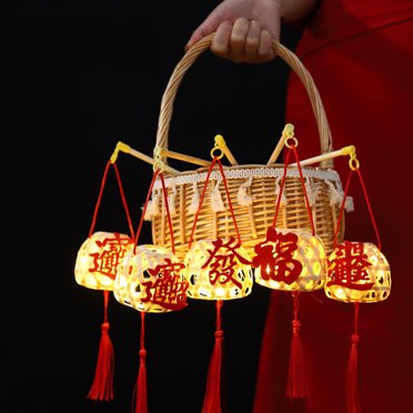 SUSUchens New Year Lantern LED Glowing Rabbit Lantern DIY Paper Craft ...