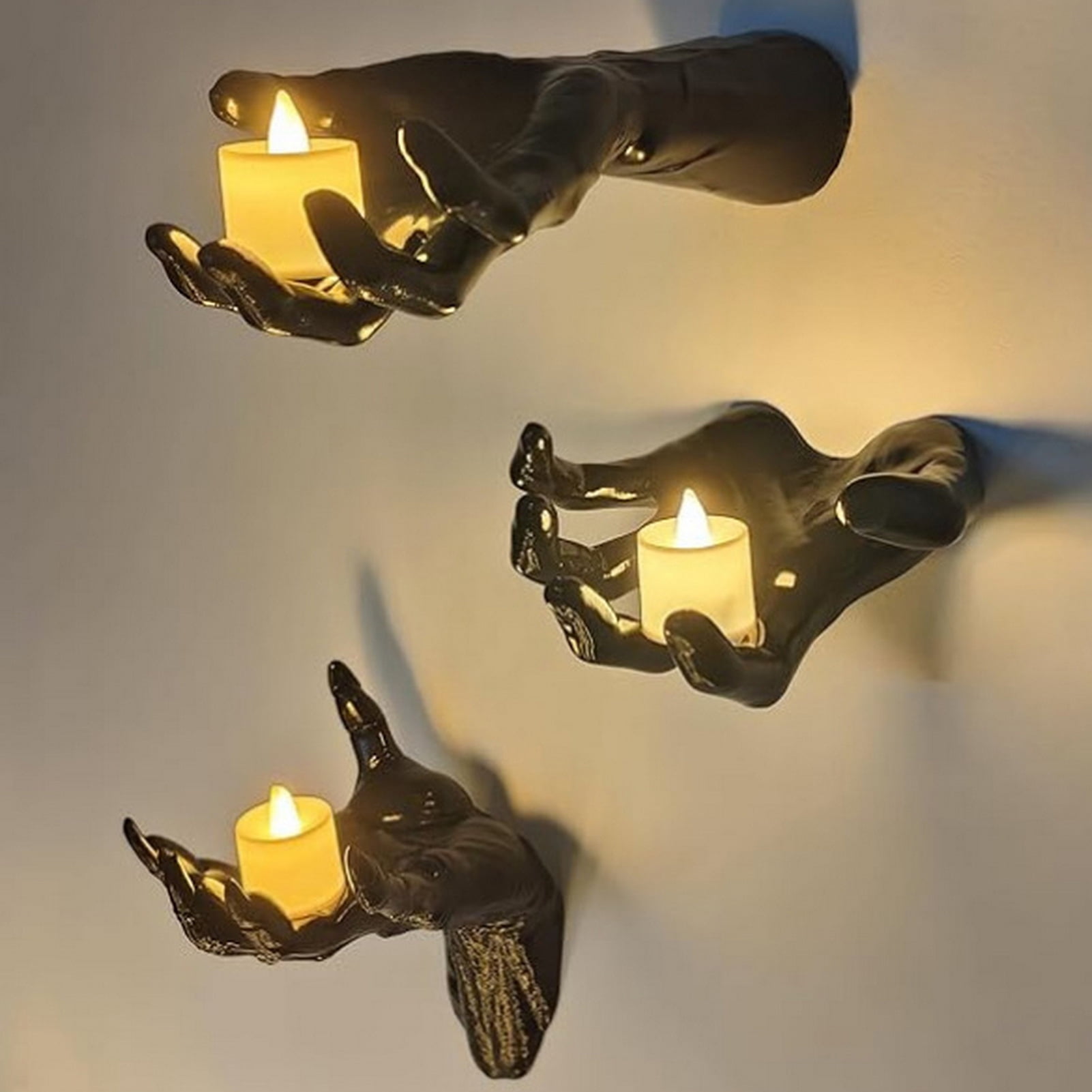 SUSUchens Demon Hand Statue Halloween Black Demon Hands Sculpture Wall ...