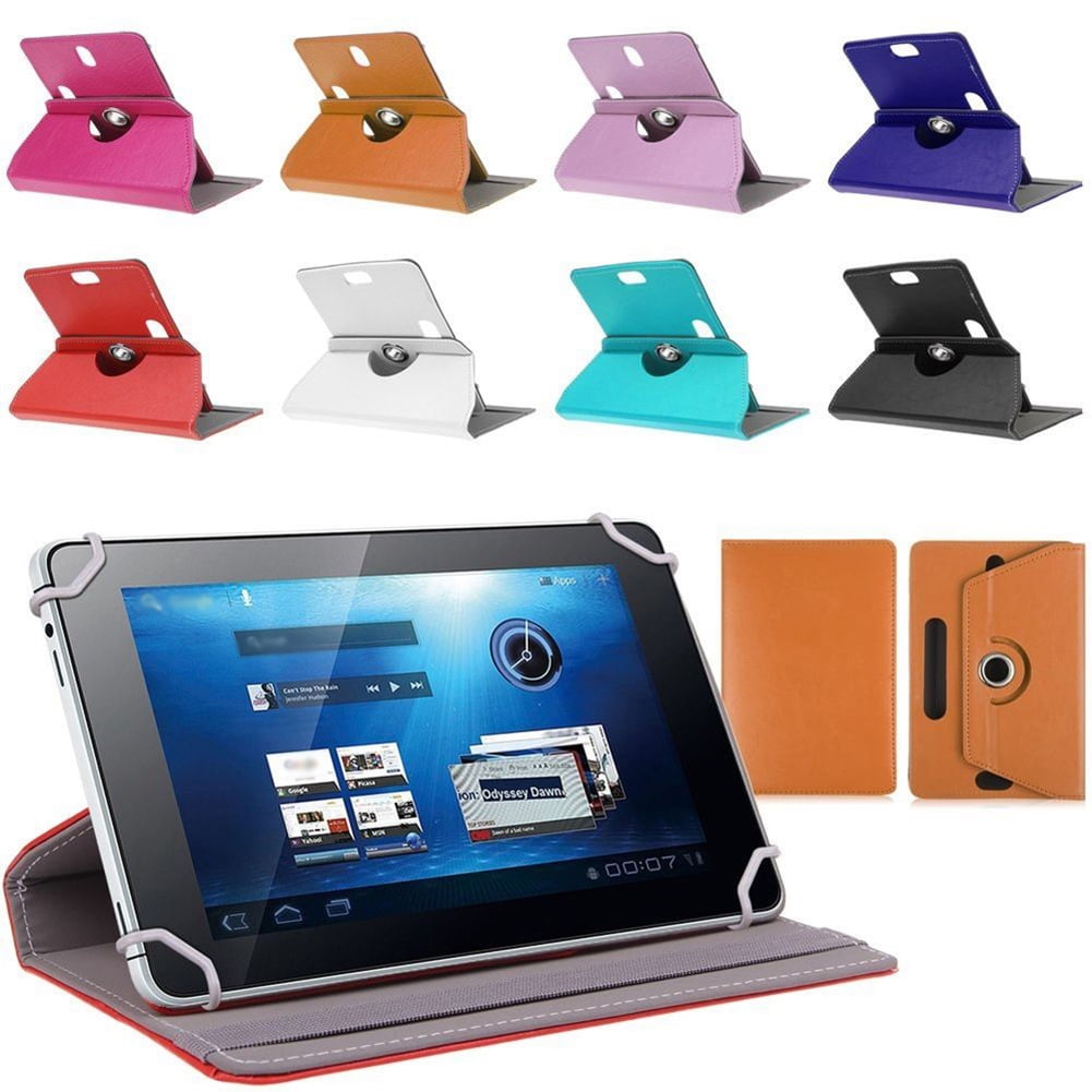 SUSUchens Faux Leather Tablet PC Case Cover 360 Degree Rotating Stand ...