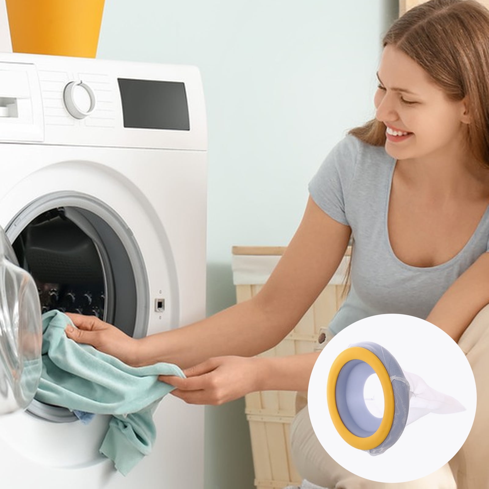 SUSUchens Floating Washer Filter Mesh Lint Catcher Reusable Mini Size ...