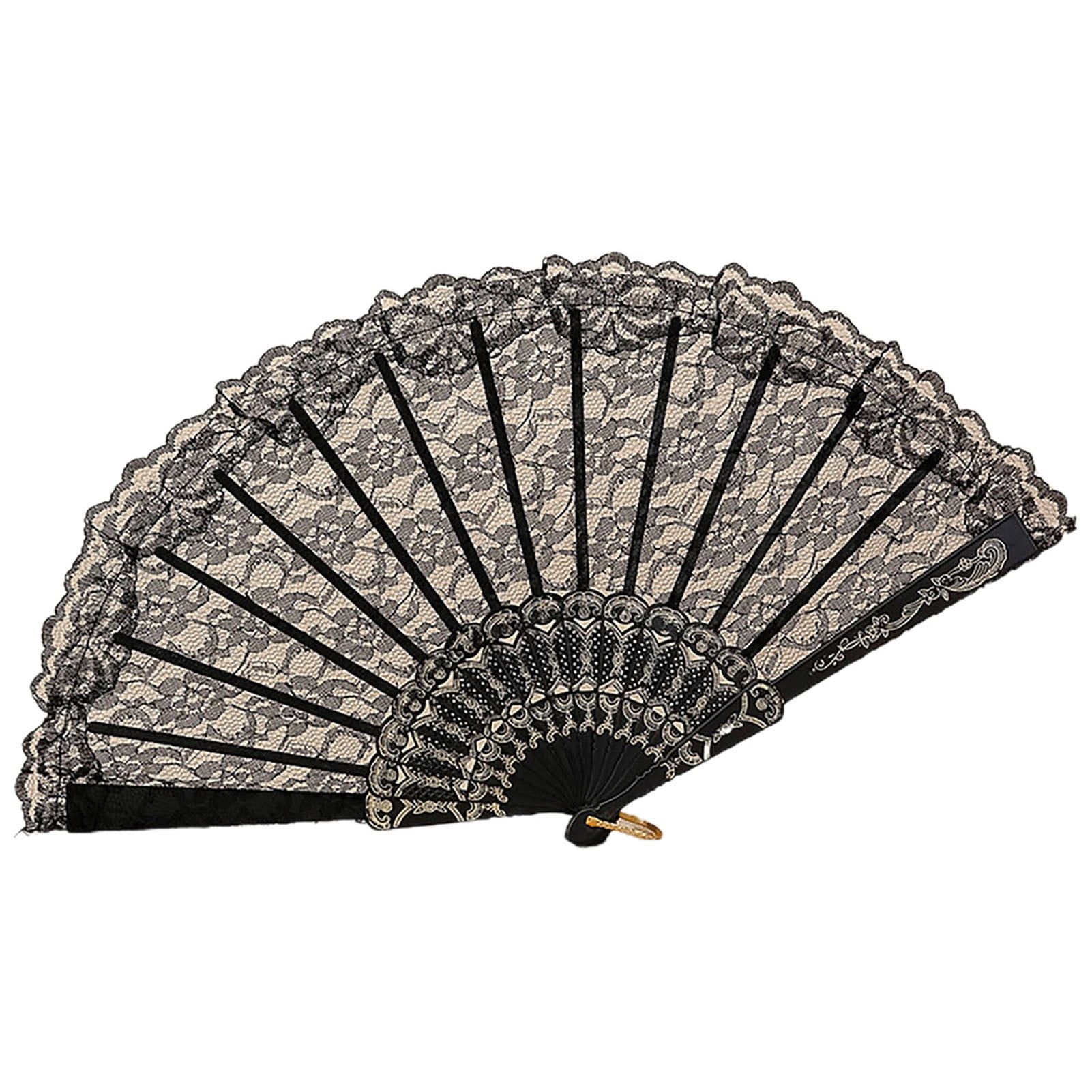 SUSUchens Folding Fan Exquisite Retro Smooth Opening Lolita Folding ...