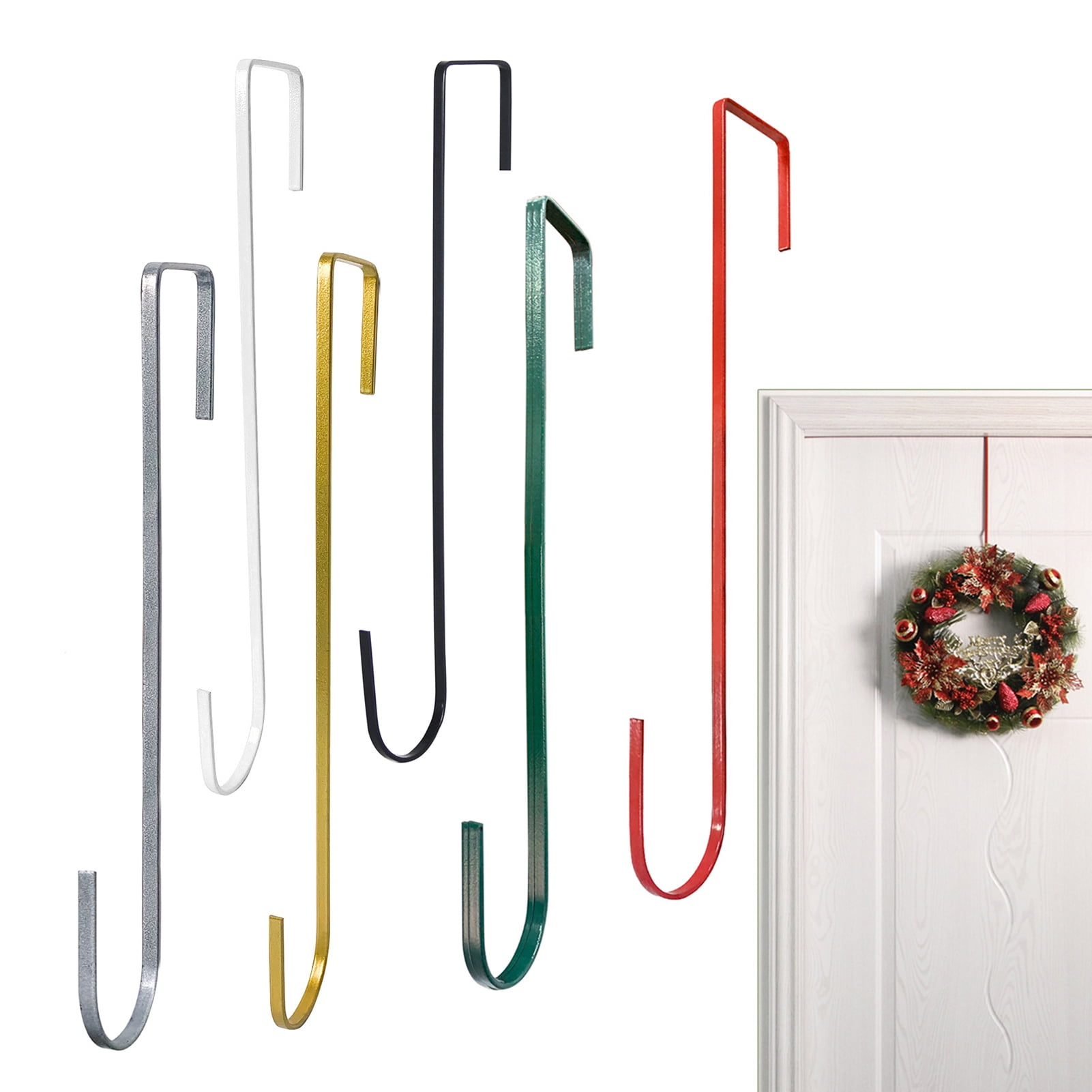SUSUchens Front Door Christmas Hook Wreath Hanger Strong Load-bearing ...
