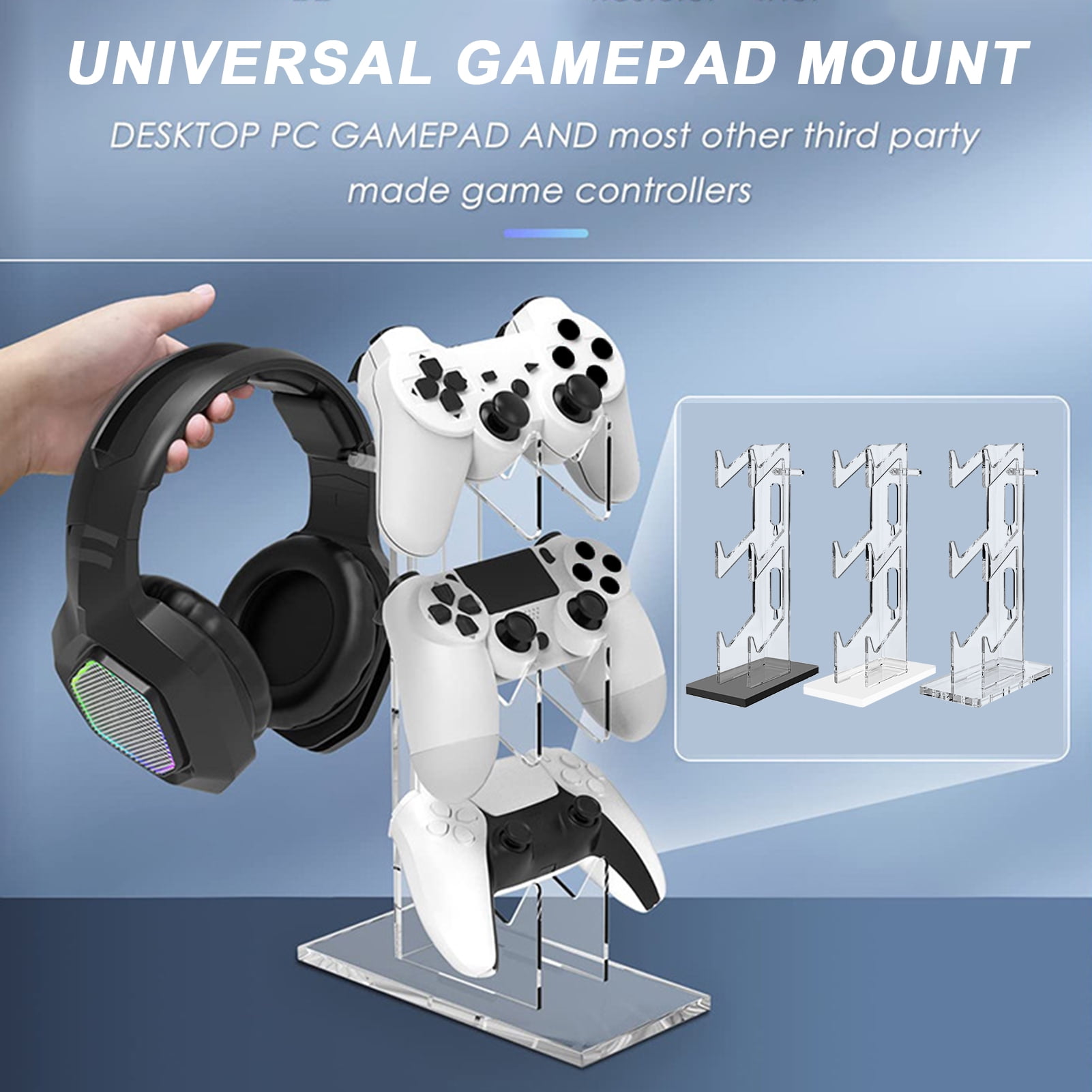 SUSUchens Gamepad Bracket Universal 3 Tier Game Controller And Headset ...