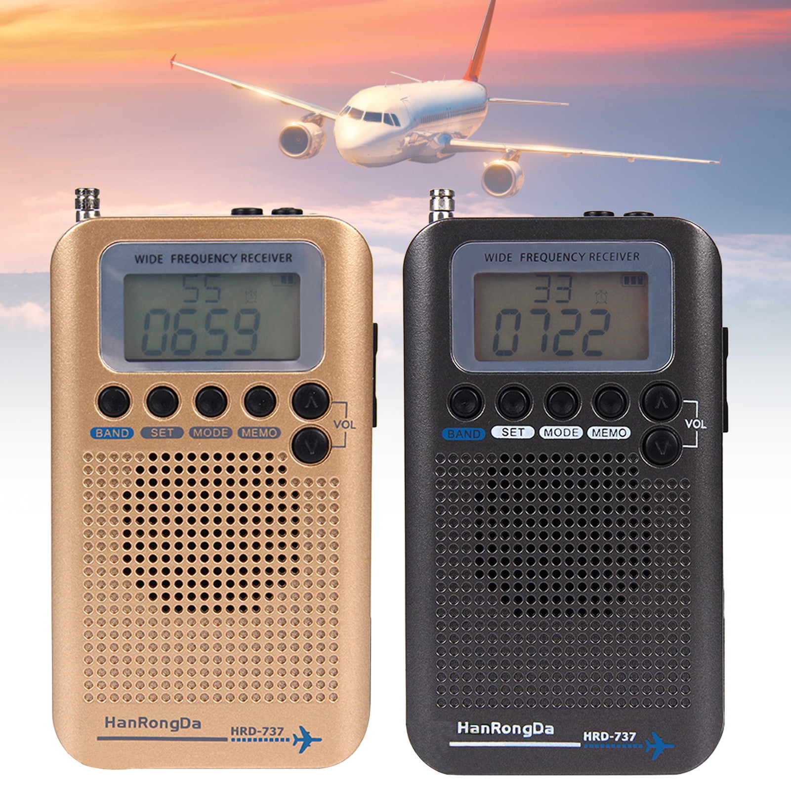 SUSUchens HRD-737 Digital Radio Mini Portable LCD Display FM/AM/SW/CB ...