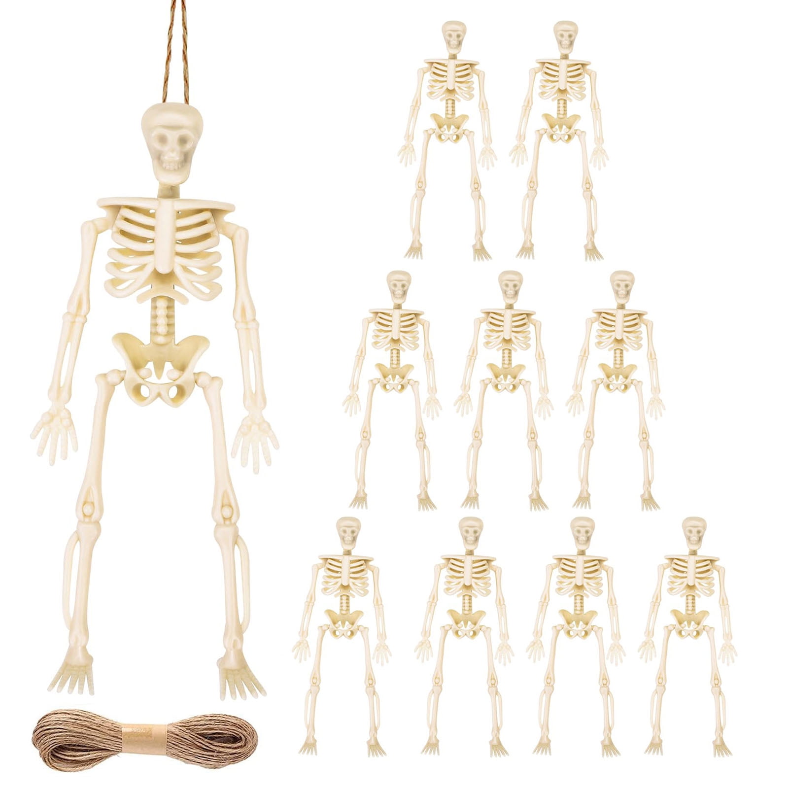 SUSUchens Halloween Decoration Mini Skeleton Figurines 6 Inch Resin ...