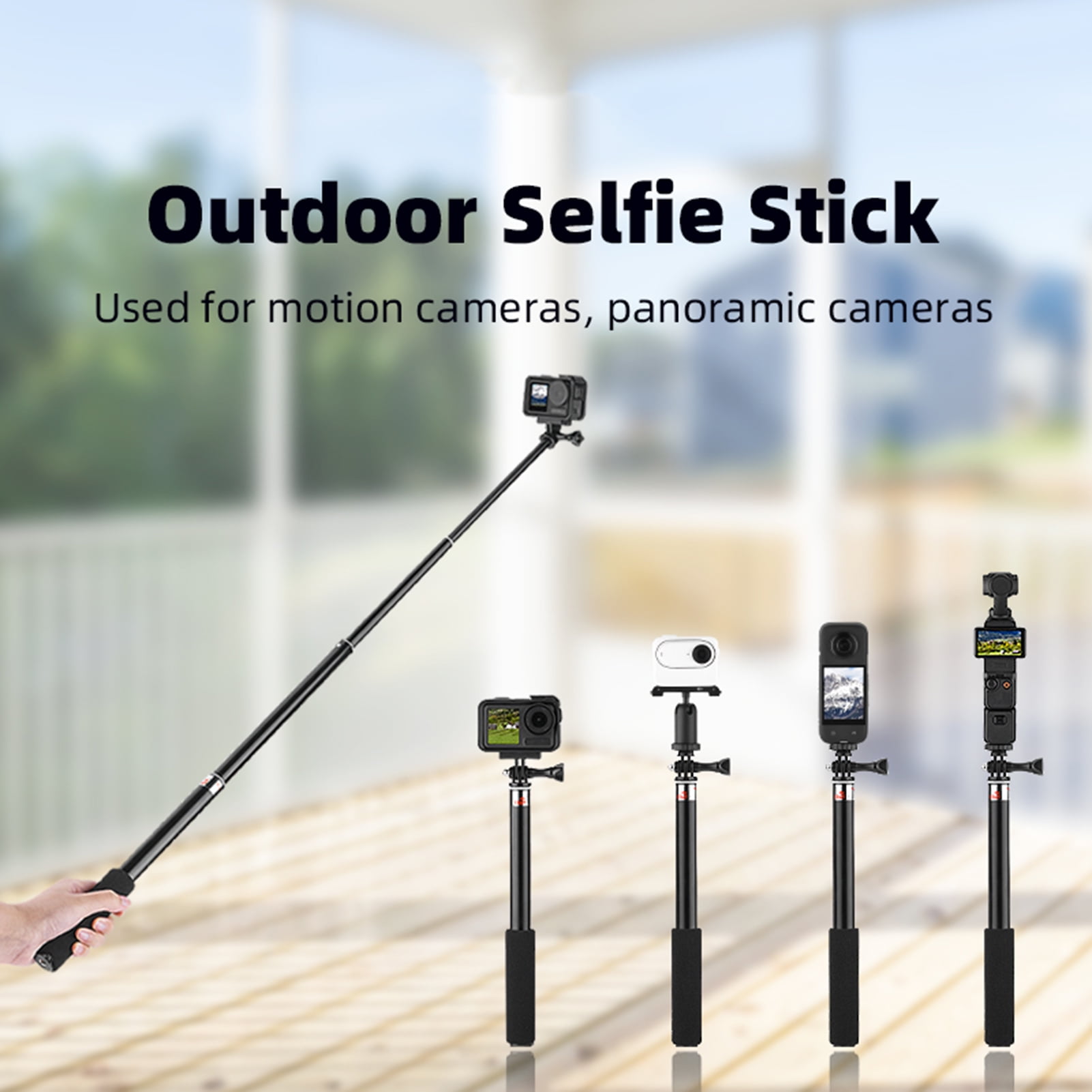 SUSUchens Handheld Selfie Stick Extendable Lightweight Portable ...