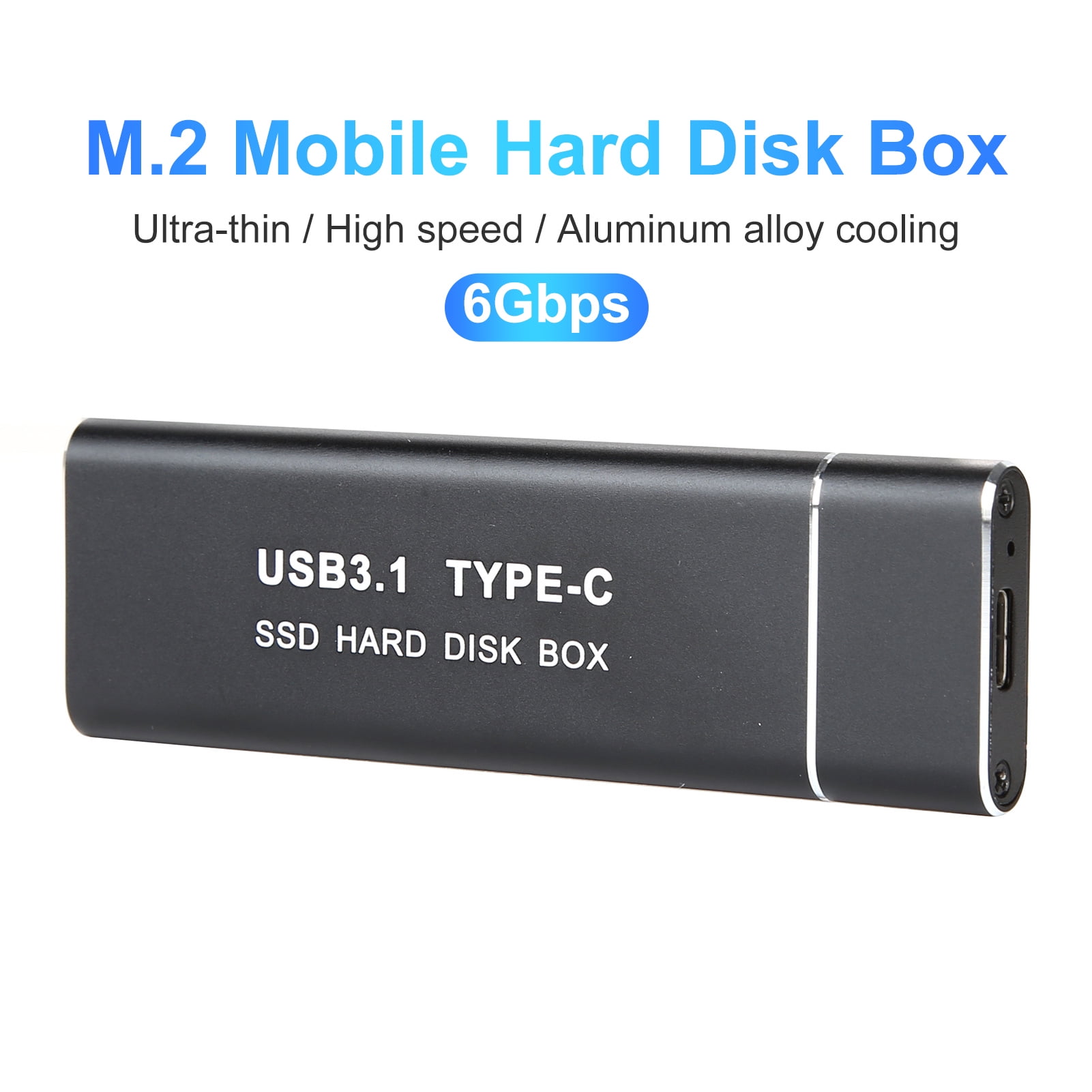 SUSUchens Hard Drive Box USB3.1 to M.2 NGFF/NVME Dual Protocol Fast Transmission 10Gbps M.2 SSD ...
