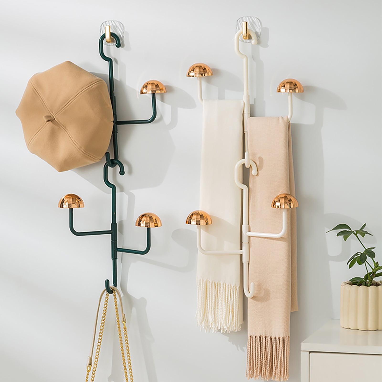 SUSUchens Hat Hanging Rack for Holding 3 Hats Installation-free Plastic ...