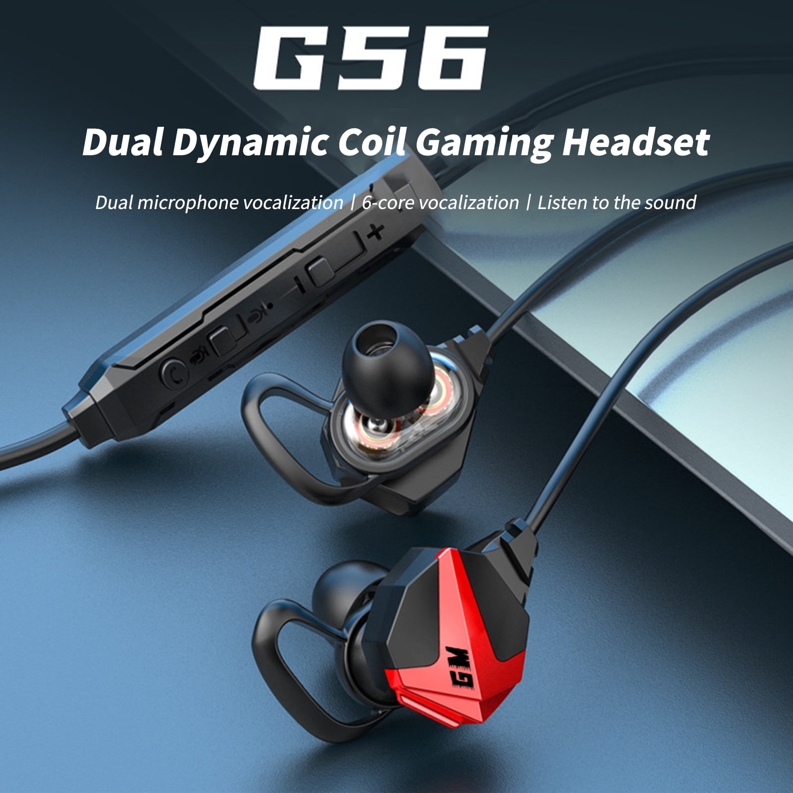 SUSUchens Headphone Stereo Surround Low Latency Dual Microphone Slanted ...